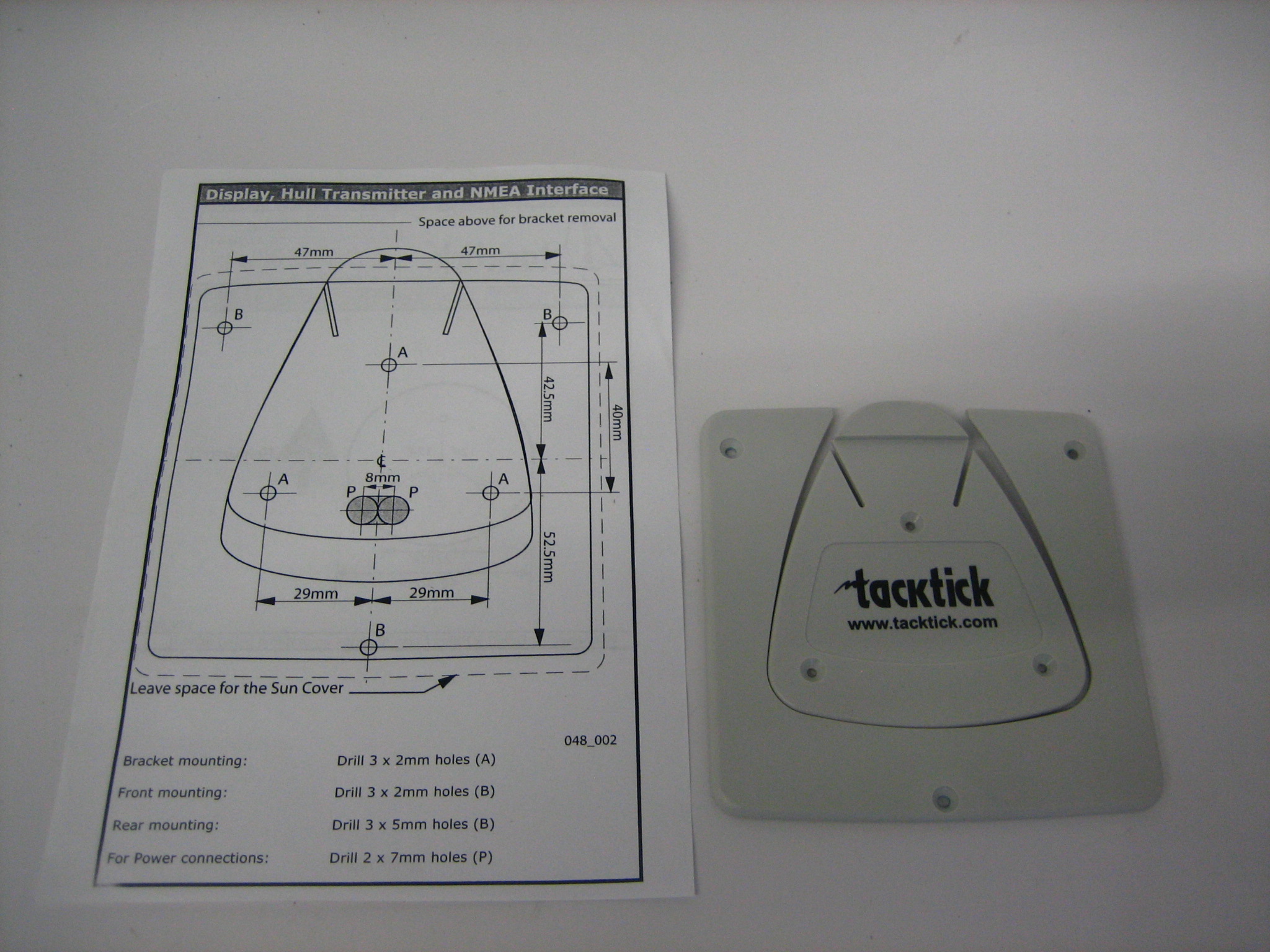 Raymarine Tacktick Micronet TA115 Cradle & Dovetail Bracket Kit - White ...