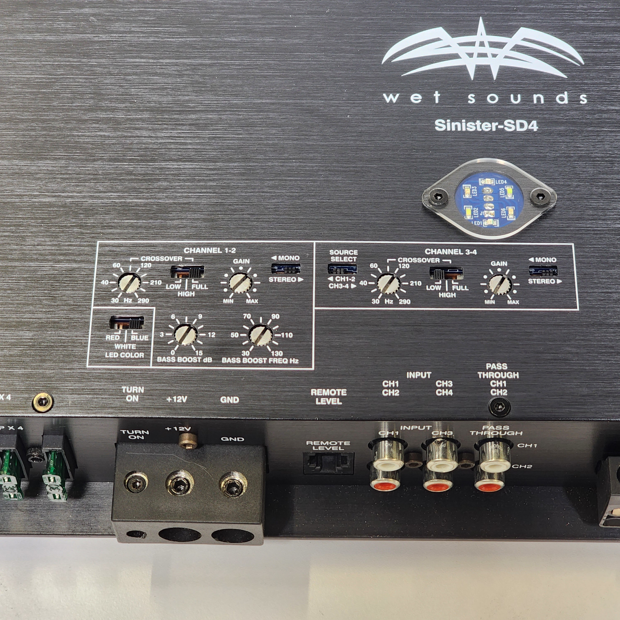 Wet Sounds Sinister SD4 - 4 Ch Marine Grade Class-D Boat Amp - For ...