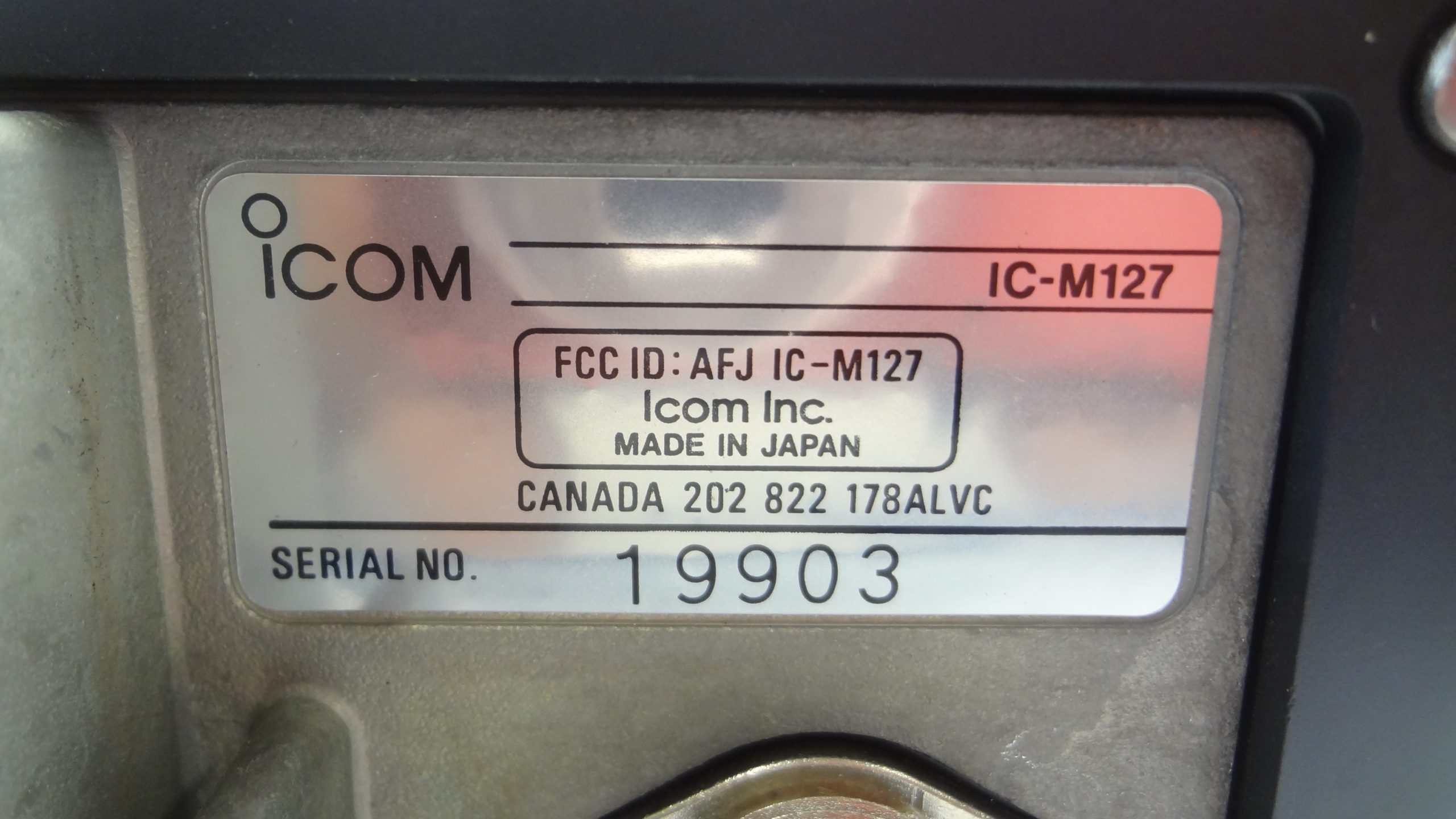 Icom IC-M127 Marine VHF/FM Radio Transceiver Unit w/ Hand Mic No ...