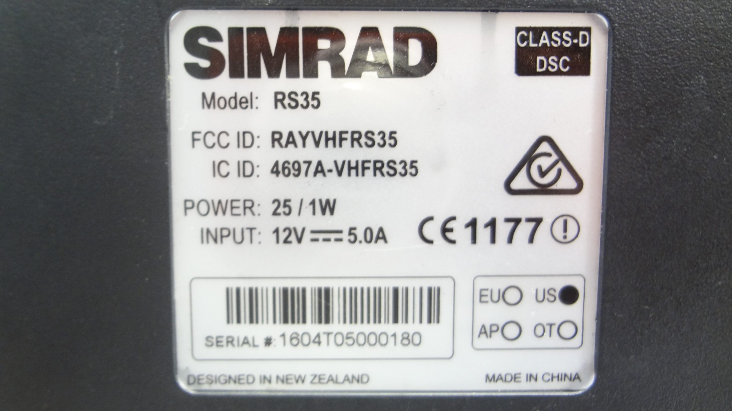 Simrad RS35 AIS Submersible Marine VHF Radio Transceiver Unit w ...