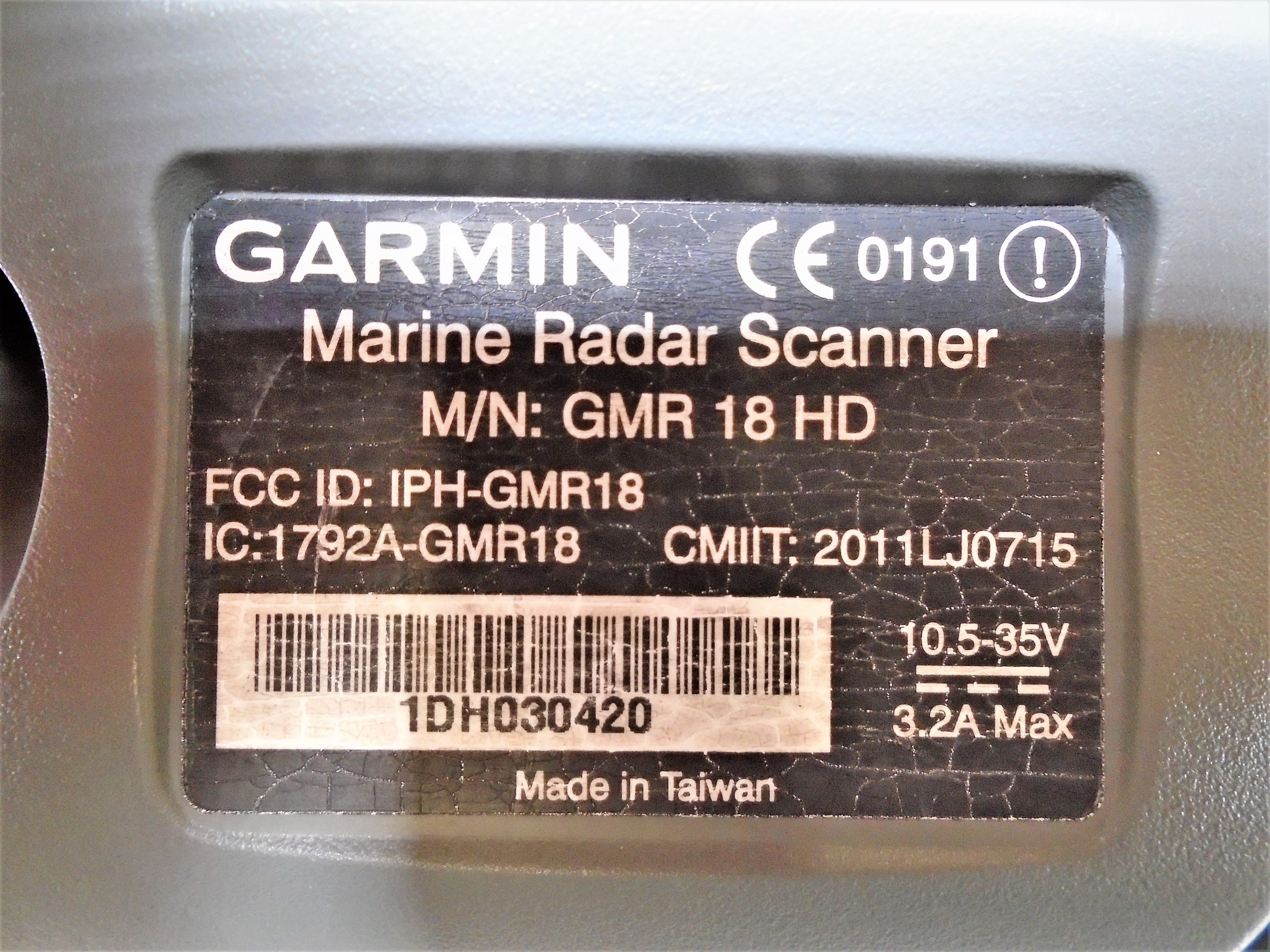 Garmin GMR18HD 4kw Radar Dome Add-On W/Cables - (Tested/Updated) 90day ...