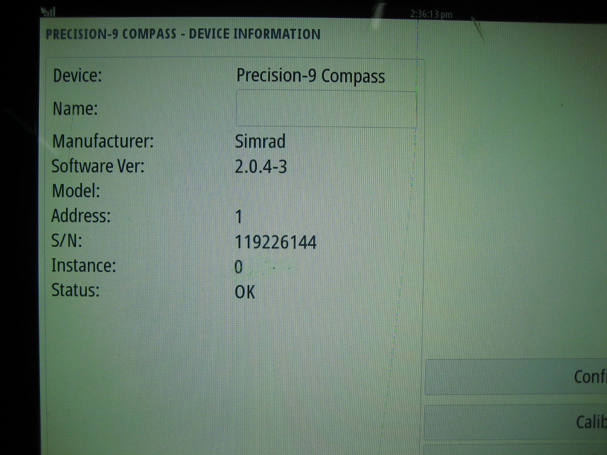 Simrad/Lowrance-Precision-9 Compass-W/Mounting Bracket-Tested-90 Day ...