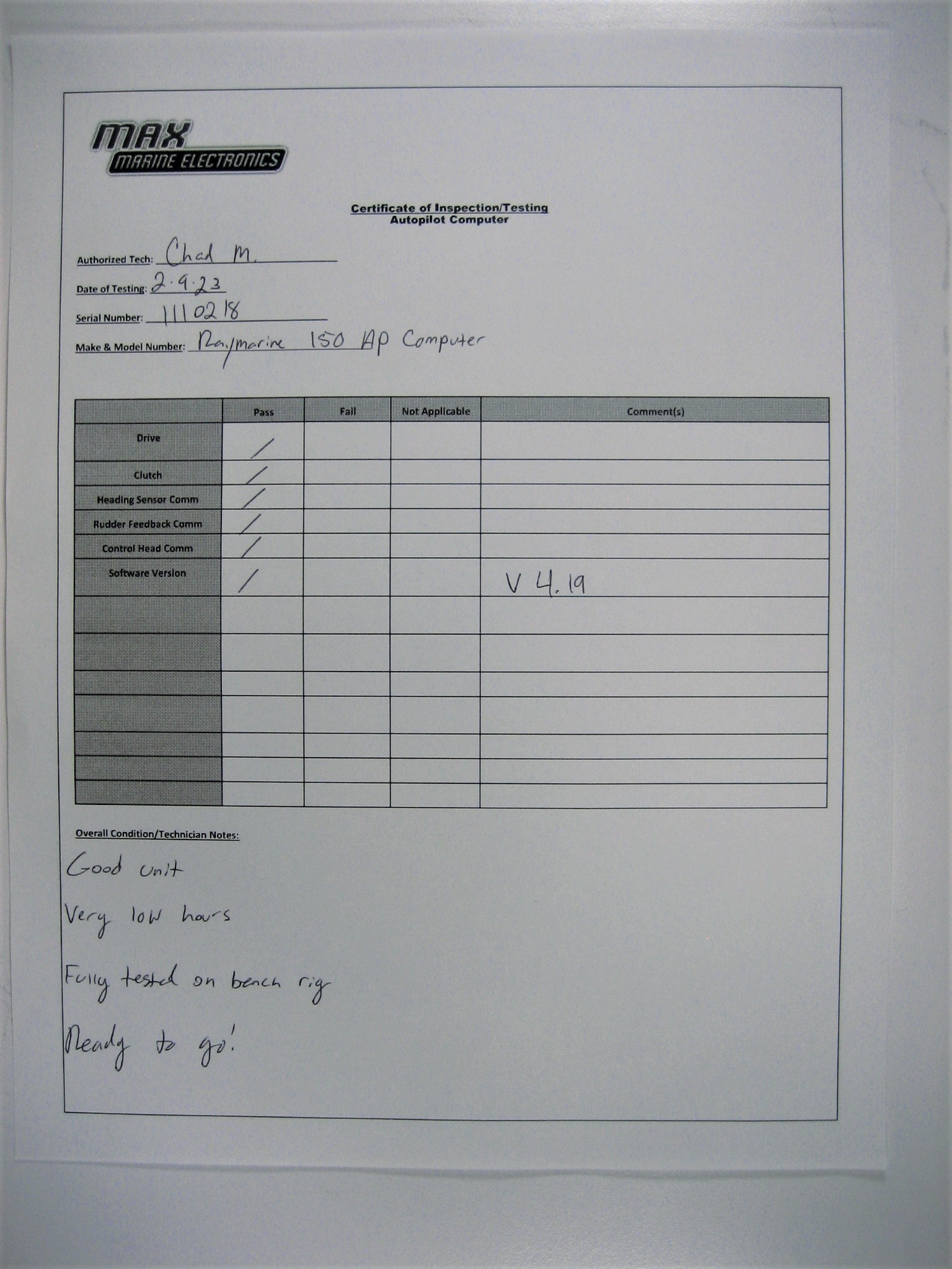 Raymarine - Smartpilot Type 150/S2 - Autopilot Computer E12054 - Bench ...