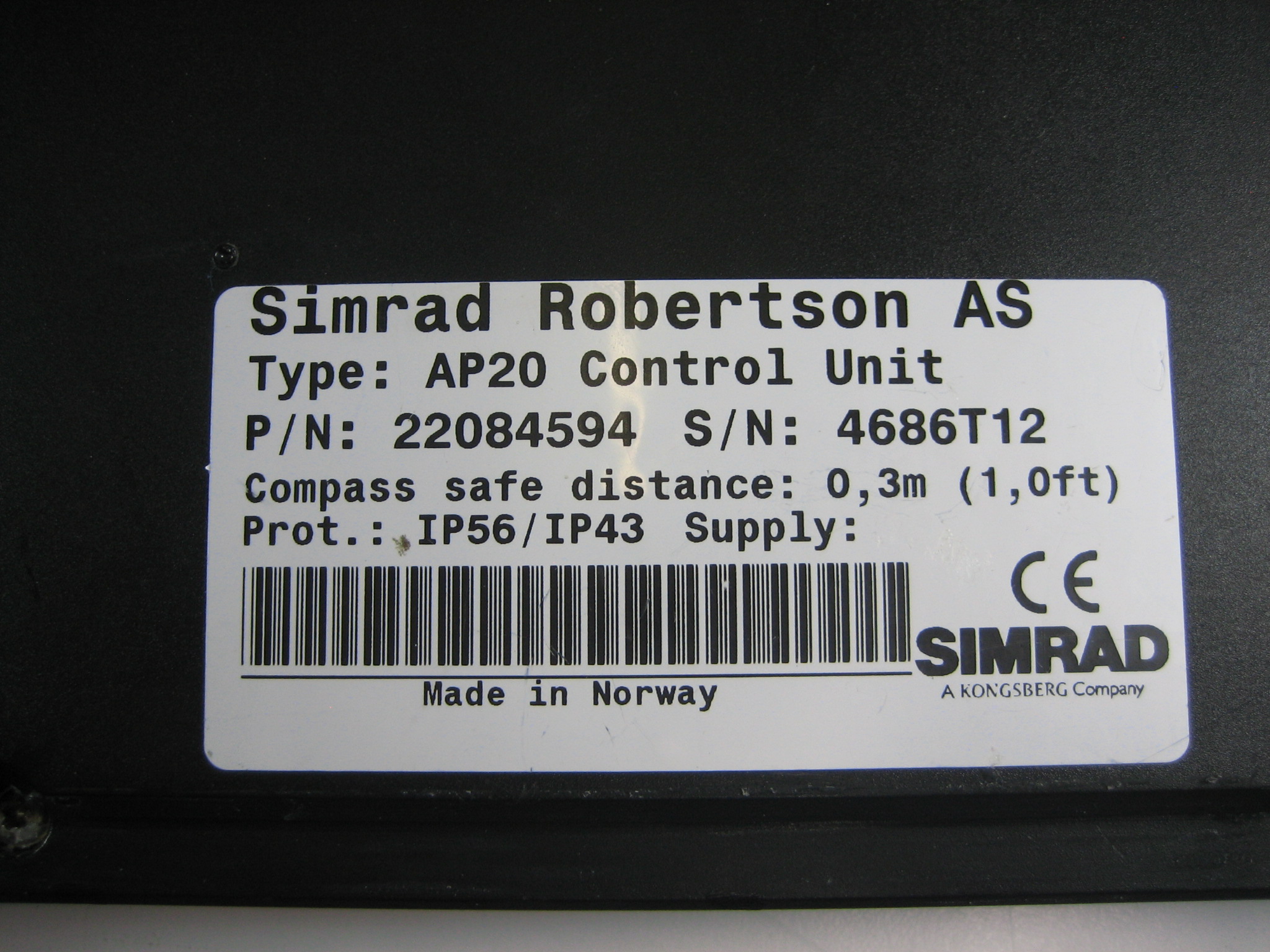 Simrad AP20 Autopilot Control Head-22084594-Good Cond-Rebuilt LCD ...