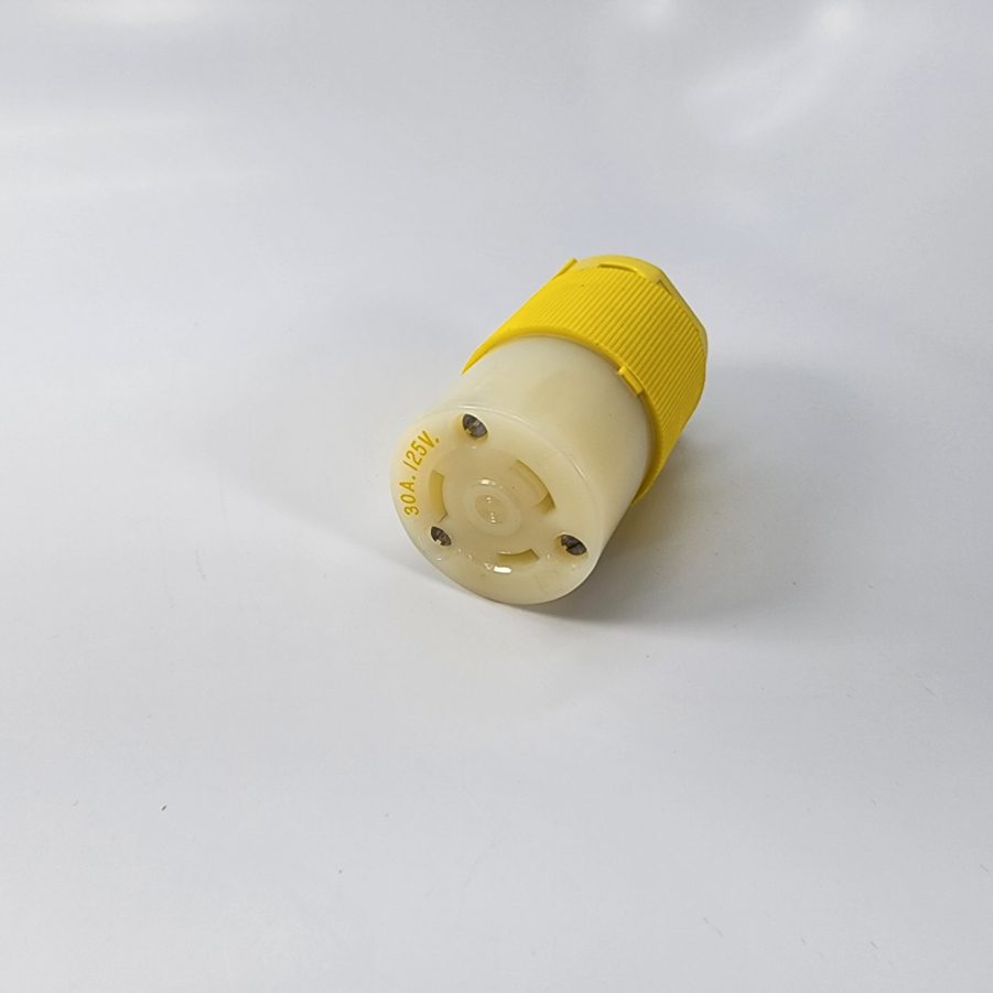 Hubbell HBL305CRC Marine 30A 2 Pole/3 Wire Locking Female Connector ...