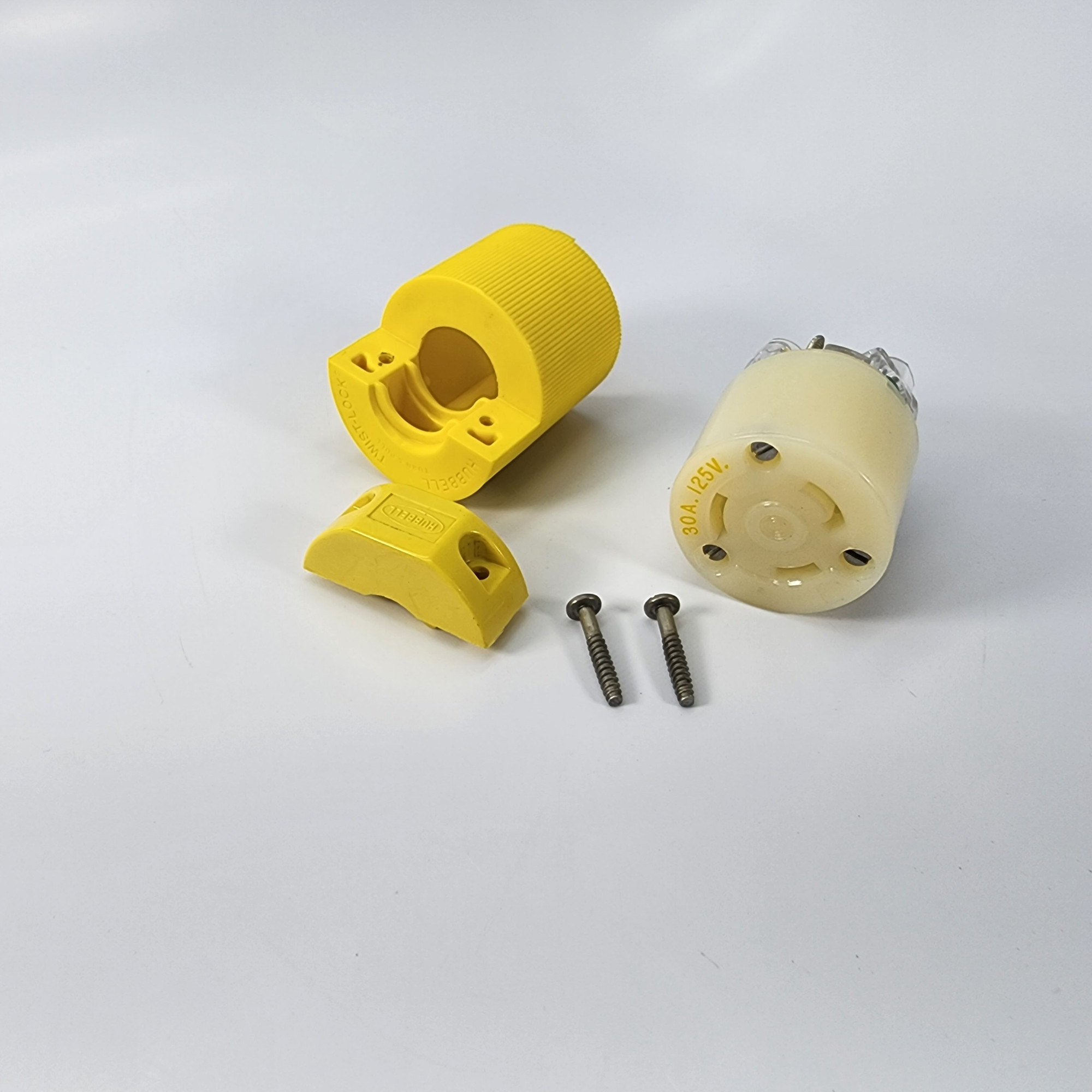 Hubbell HBL305CRC Marine 30A 2 Pole/3 Wire Locking Female Connector ...