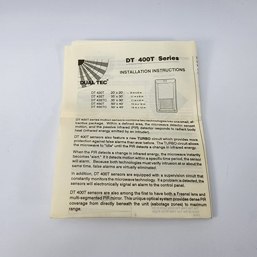 CK-Systems Dual-Tec IV DT435T Combination Microwave & Passive Infrared ...