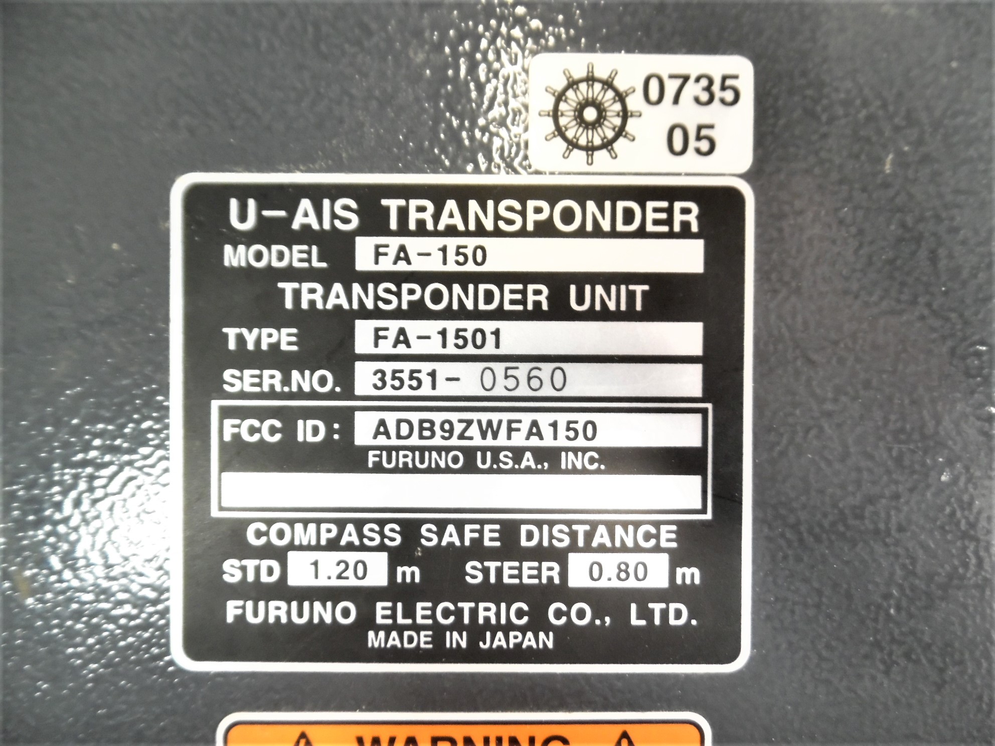 Furuno - FA-150 Class A AIS IMO Approved FA1501 FA1502 GPA-017 - Fully ...