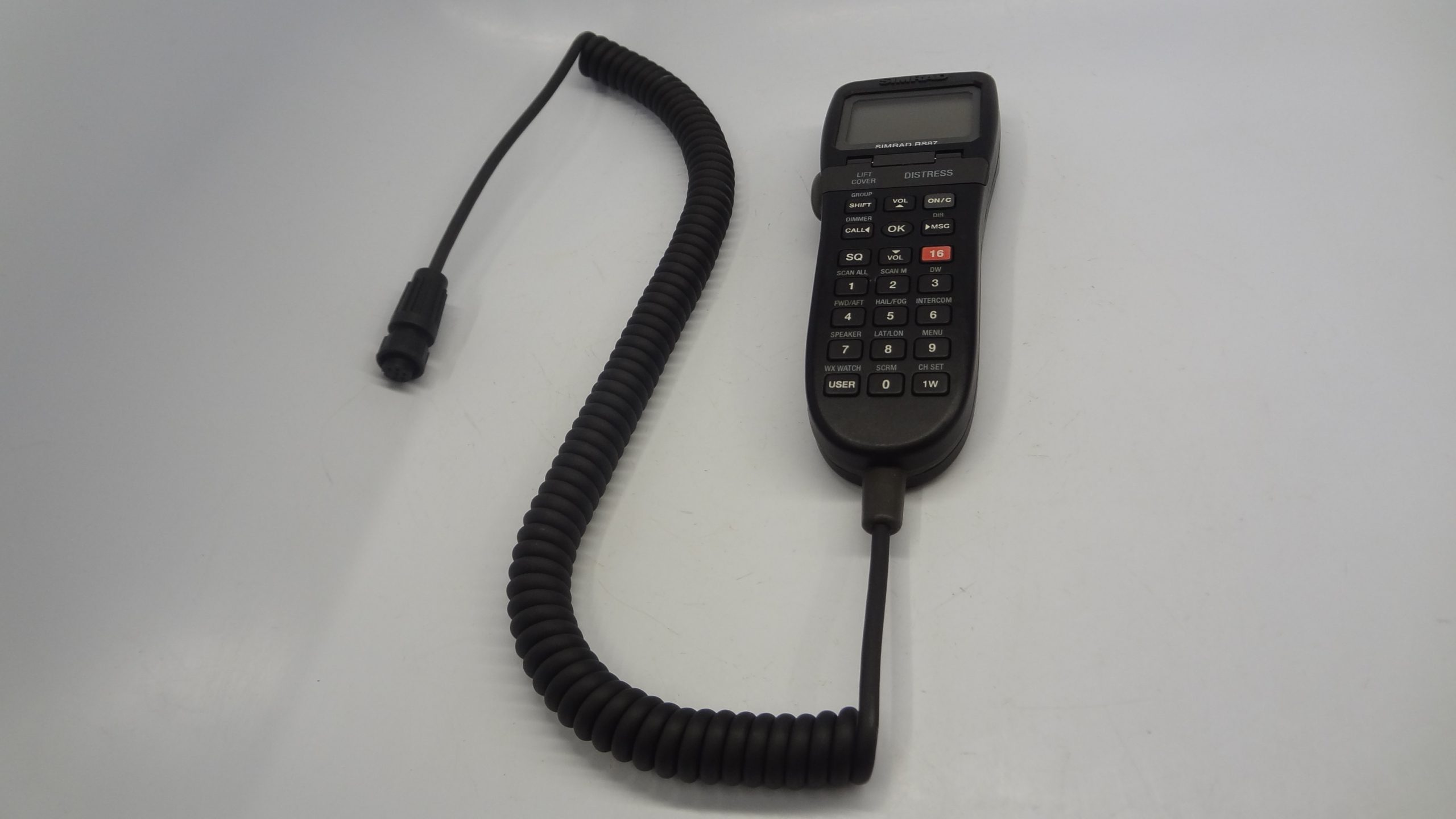 SIMRAD RS87 AHS87 Marine VHF Radio Handset Re-Built Cable Tested ...