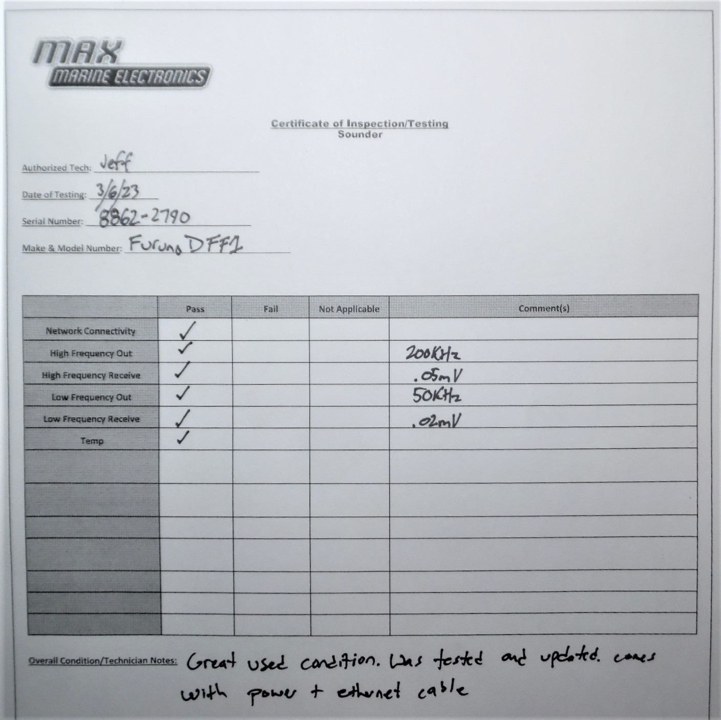 Furuno - DFF1 - Digital Network Sounder Module With Power & Network ...