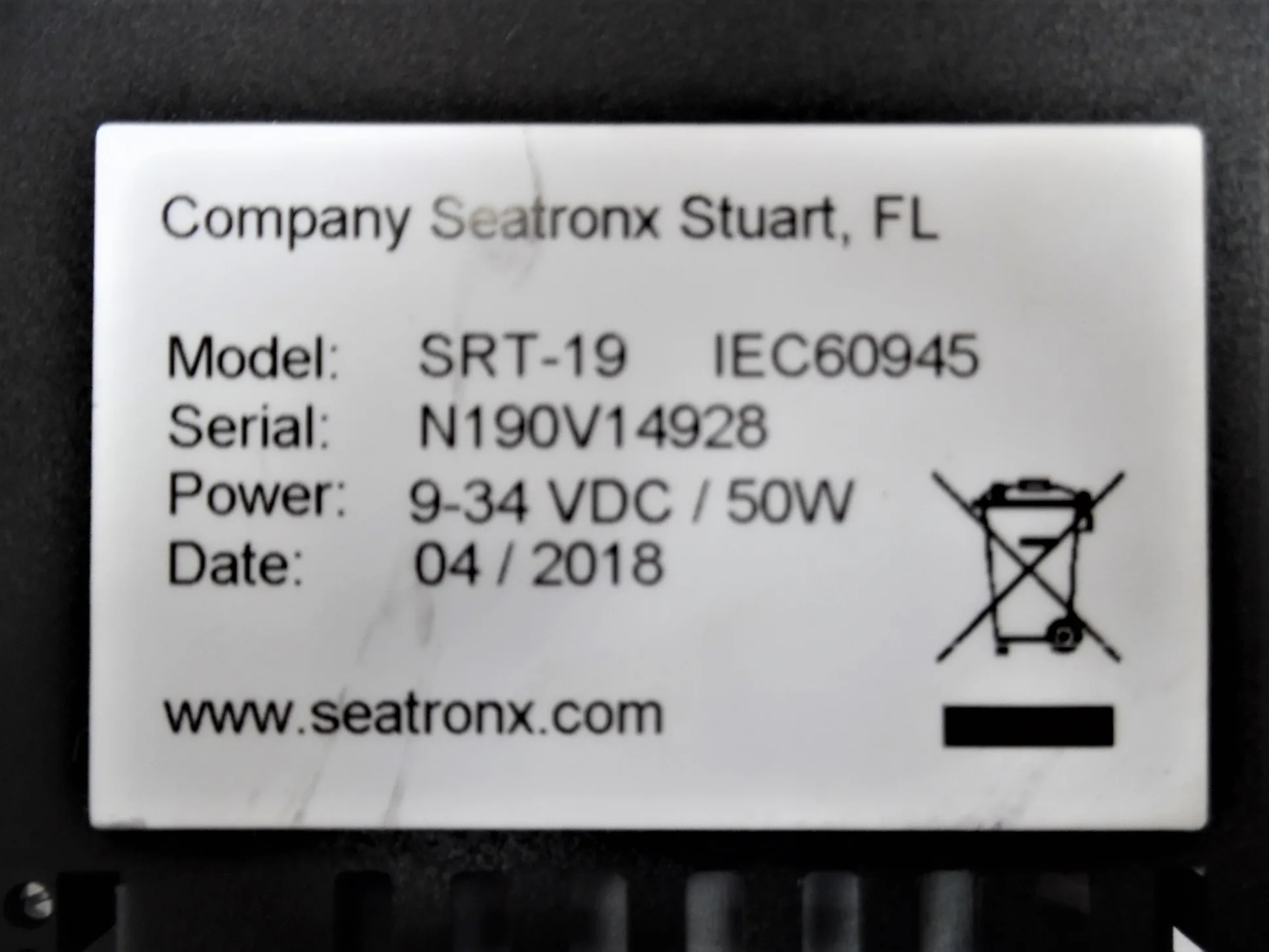 Seatronx SRT-19 19" Sunlight-Readable Touchscreen Monitor *Tested ...