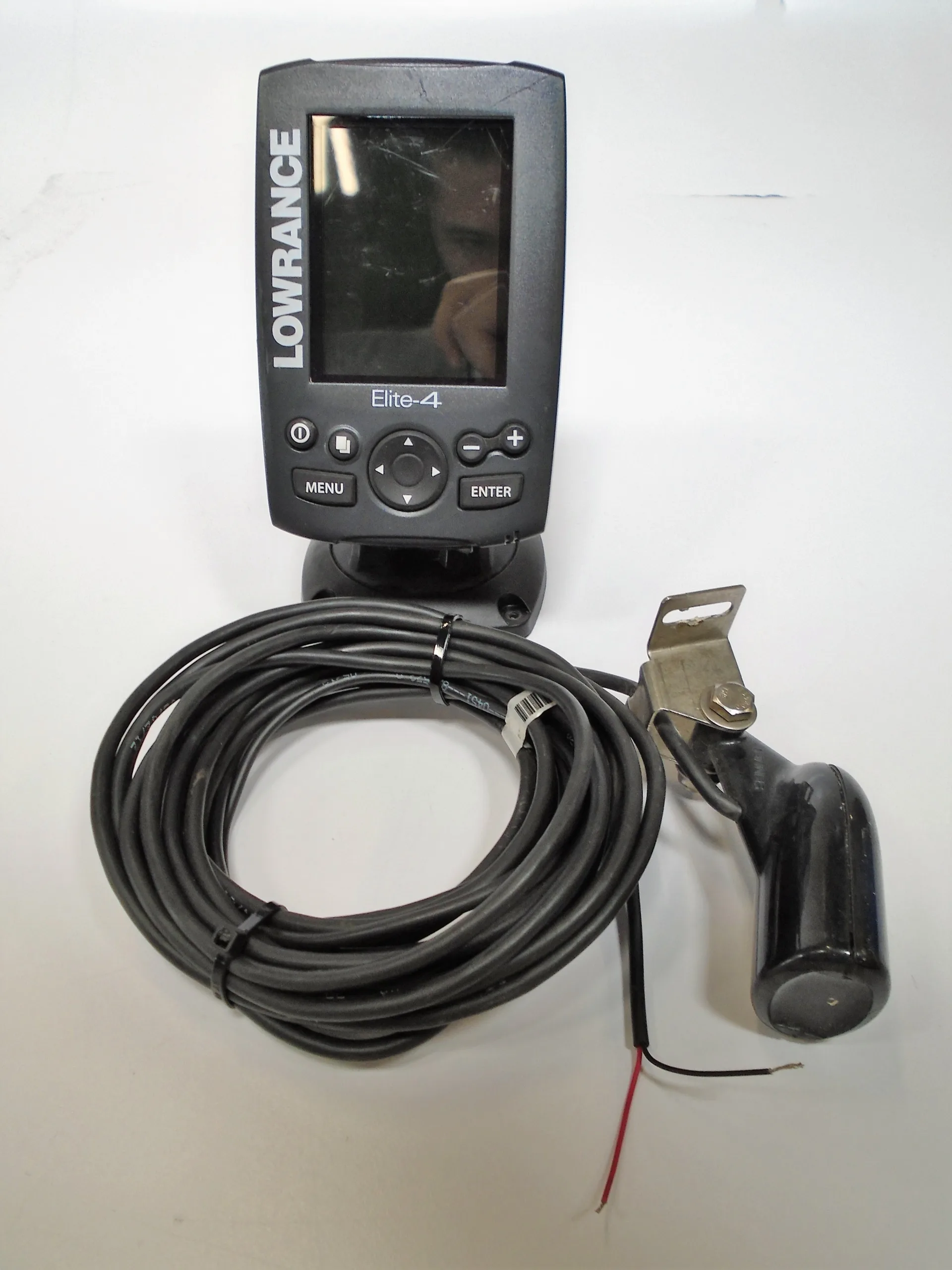 LOWRANCE Elite-4 W/ Transducer (Great Condition) Tested Good -90 Day ...