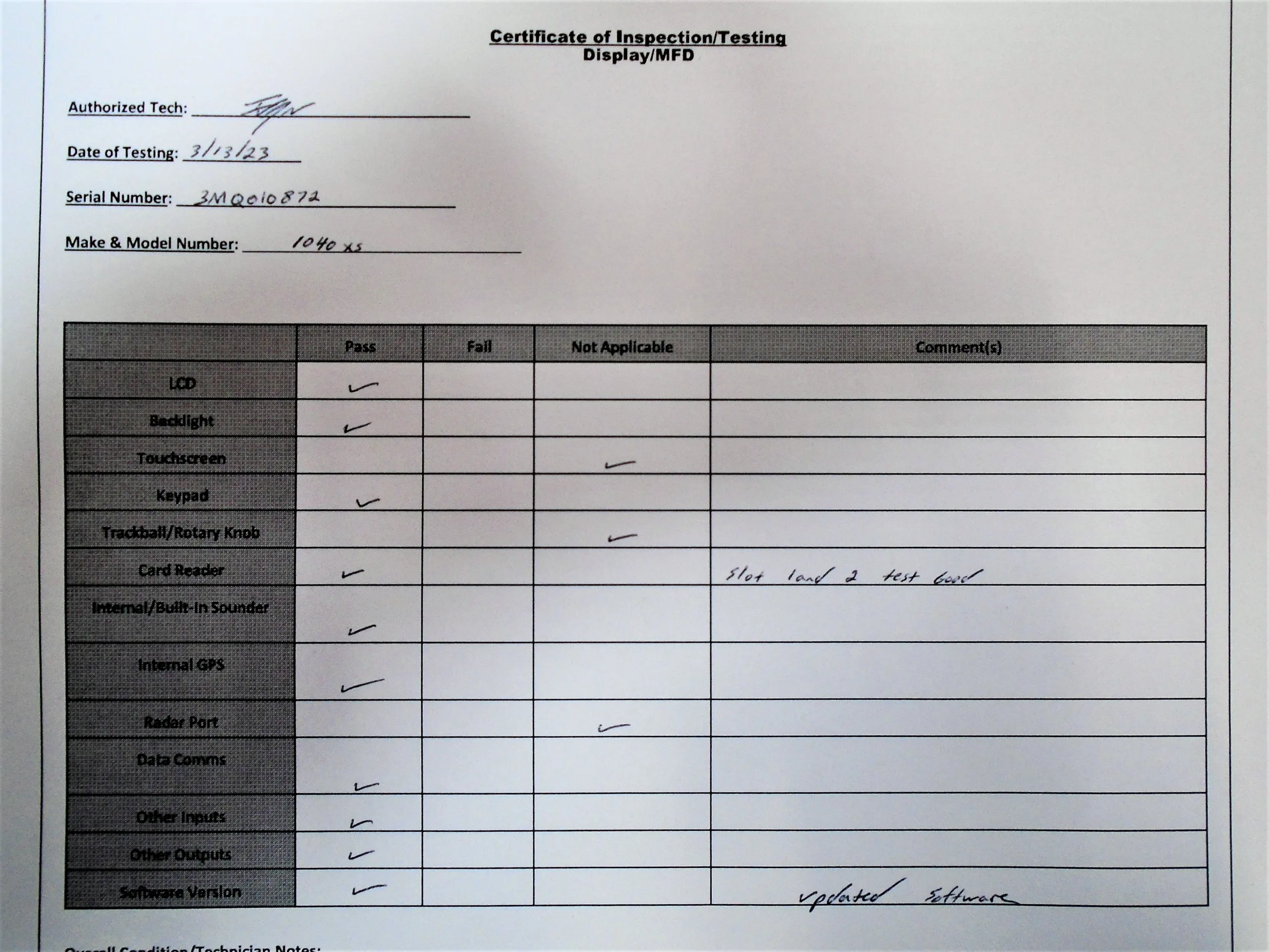 GARMIN GPSmap 1040XS MFD Display W/Suncover &Power Cable -Factory ...