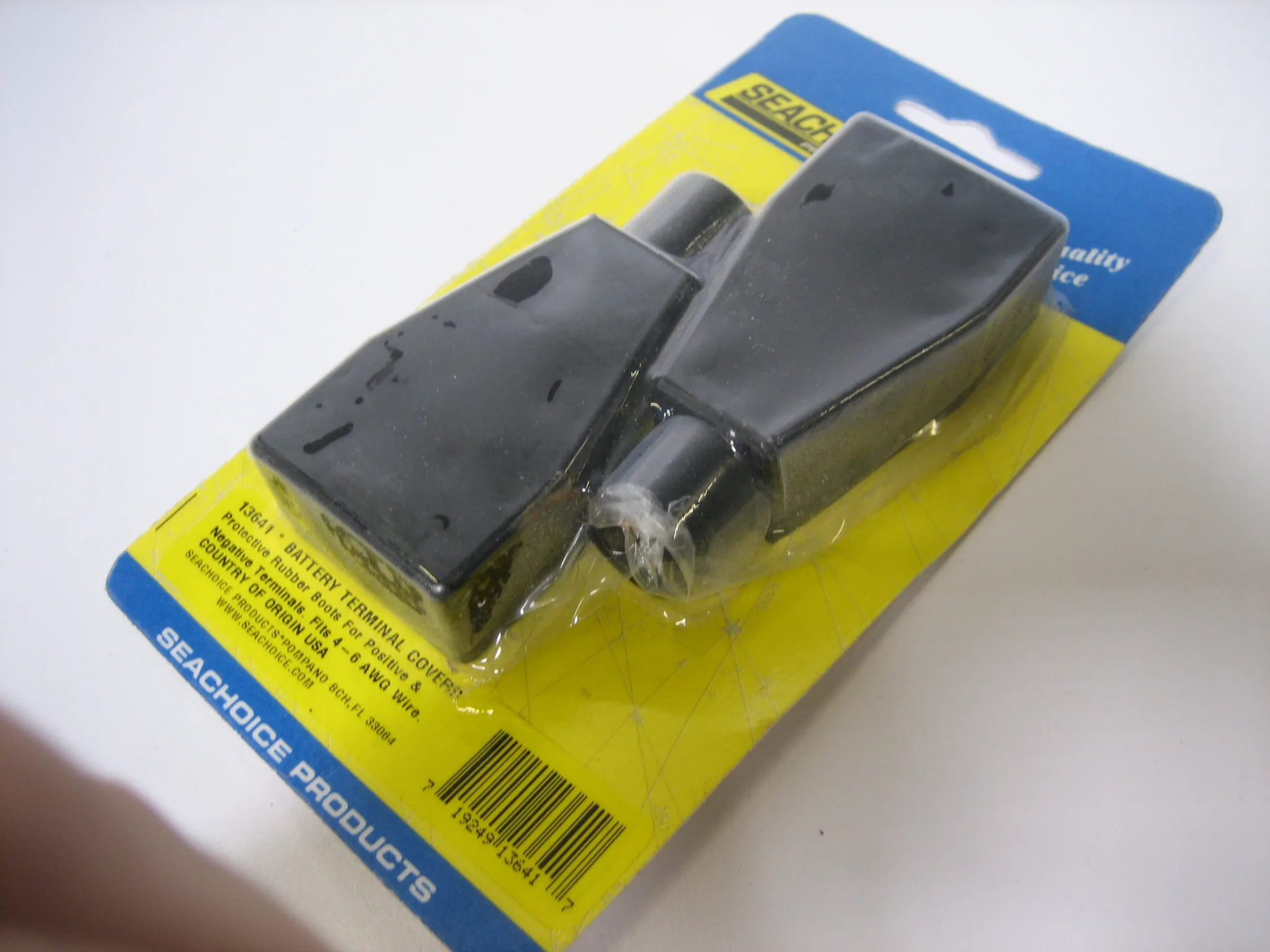 Seachoice 13641 Battery Terminal Rubber Boots for 4-6AWG - Black - *NEW ...