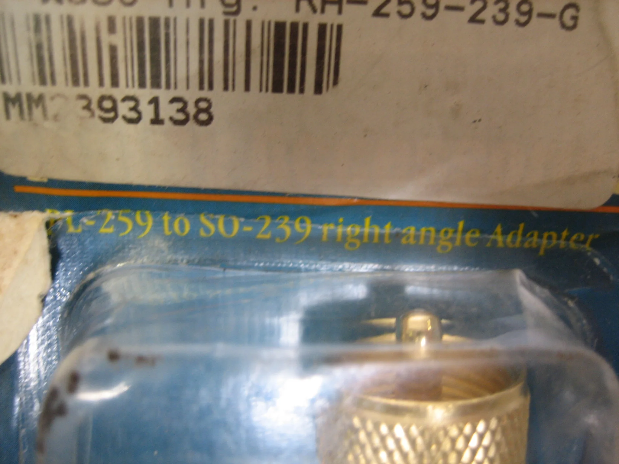 Shakespeare RA-259-239-G Right-Angle PL-259 to SO-239 Adapter - NEW ...