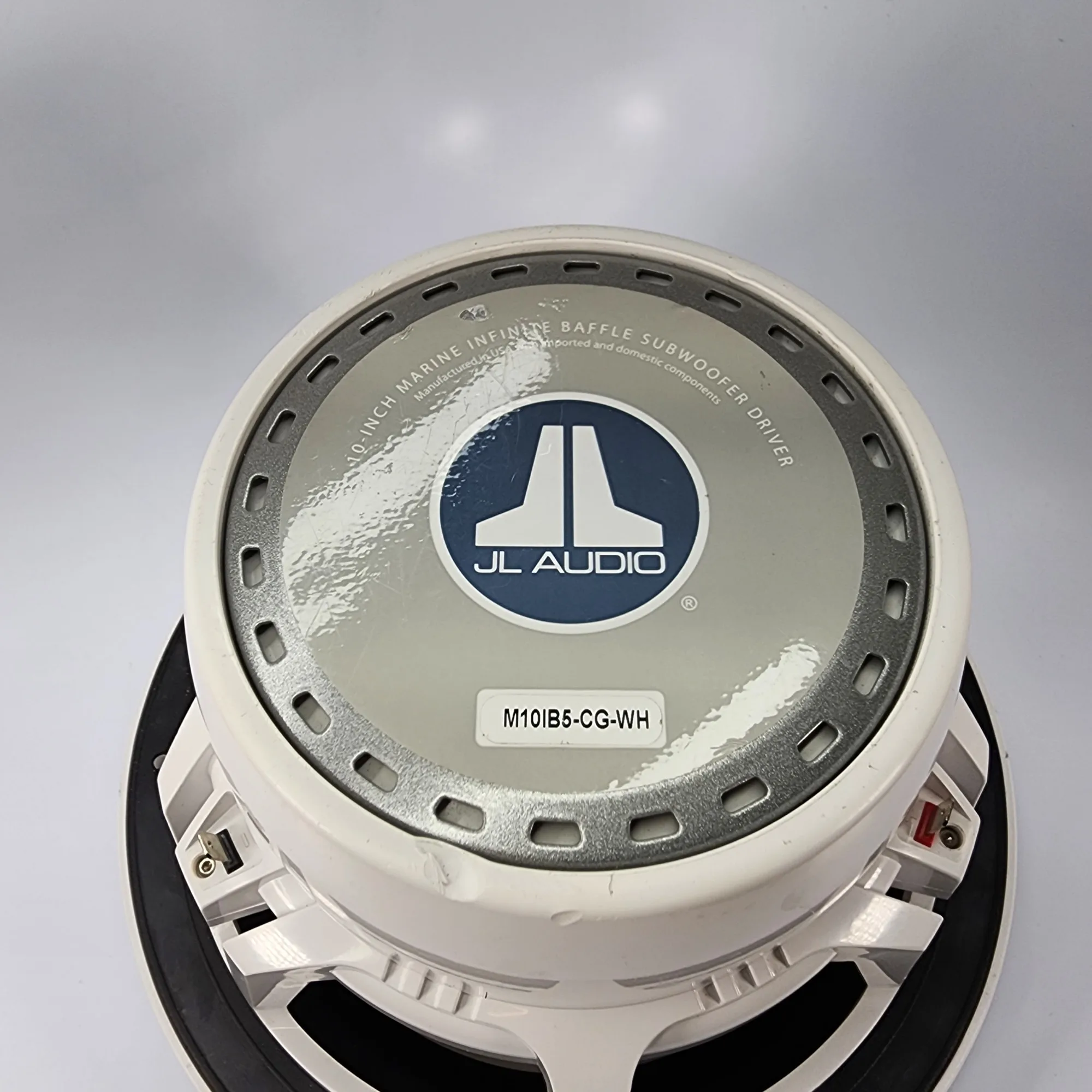 JL Audio M10IB5-CG-WH 10" Marine Subwoofer White w/ Classic Grille ...
