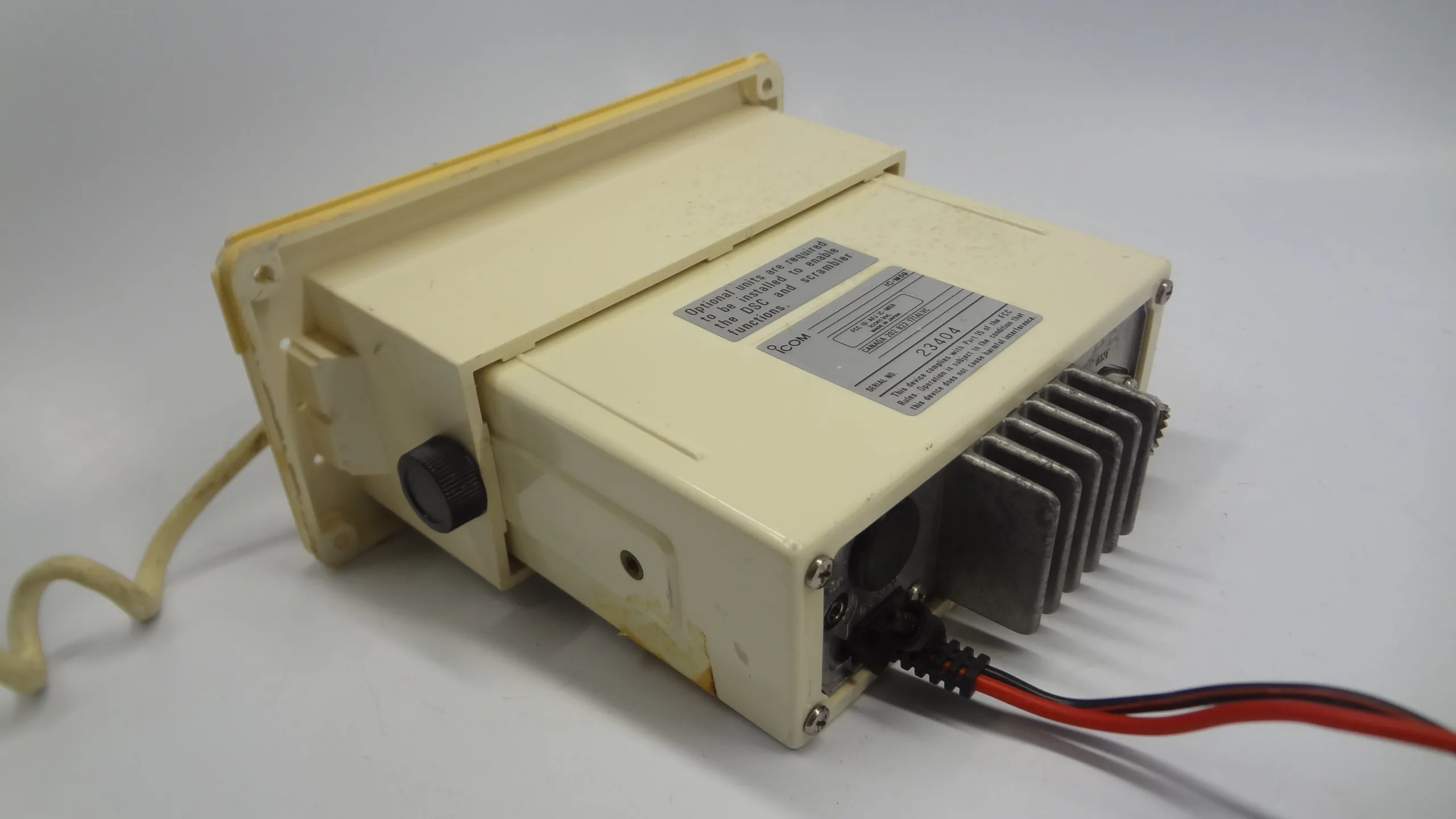 Icom IC-M59 Marine VHF Radio Transceiver Unit w/ HM-107W Hand Mic and ...