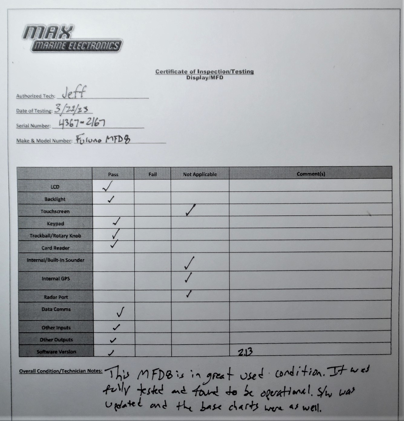 Furuno - NavNet 3D - MFD8 - 8" Display - Good Condition - Tested ...