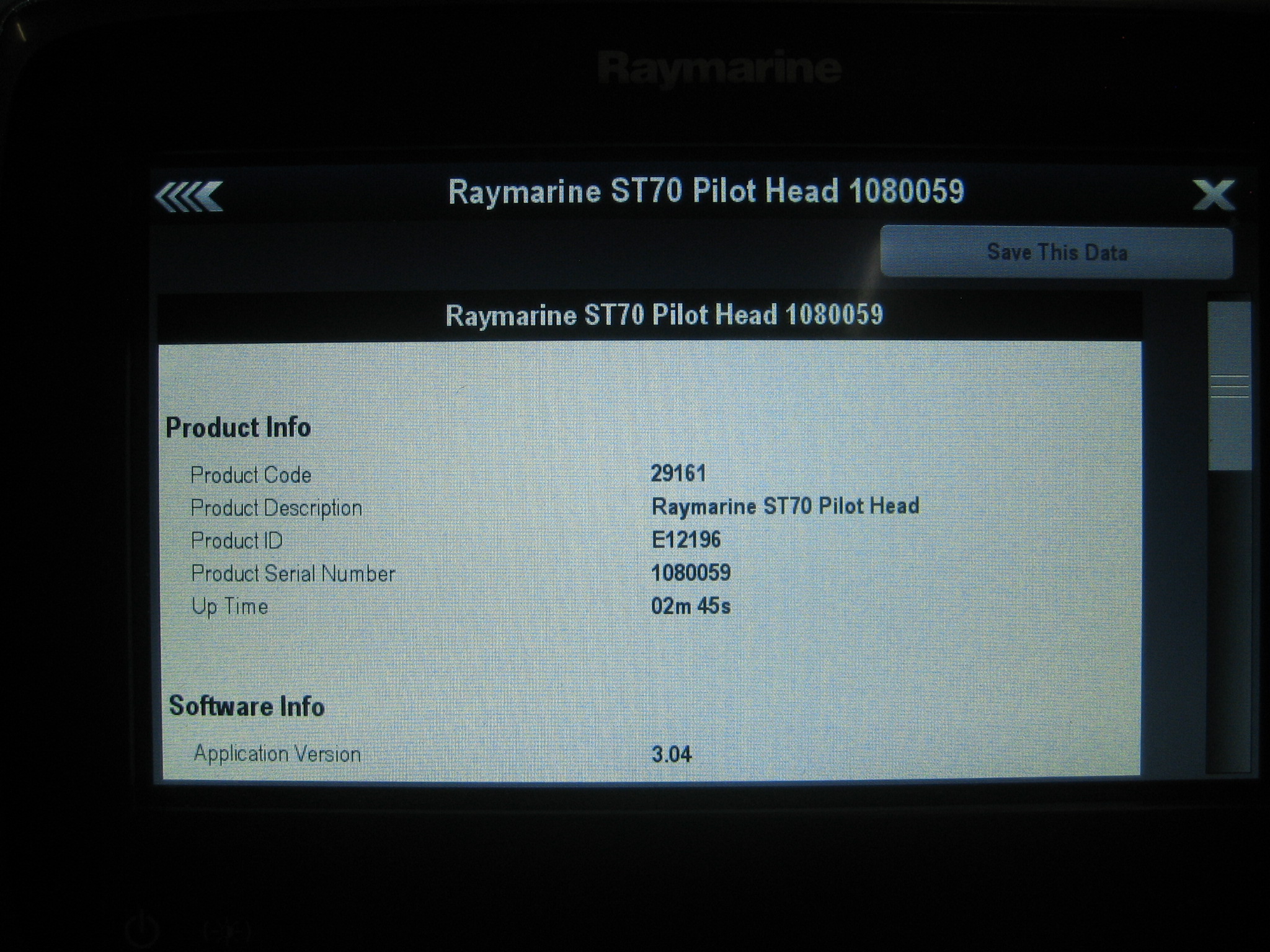 Raymarine E12196 ST70 Autopilot Control Head - Max Marine Electronics