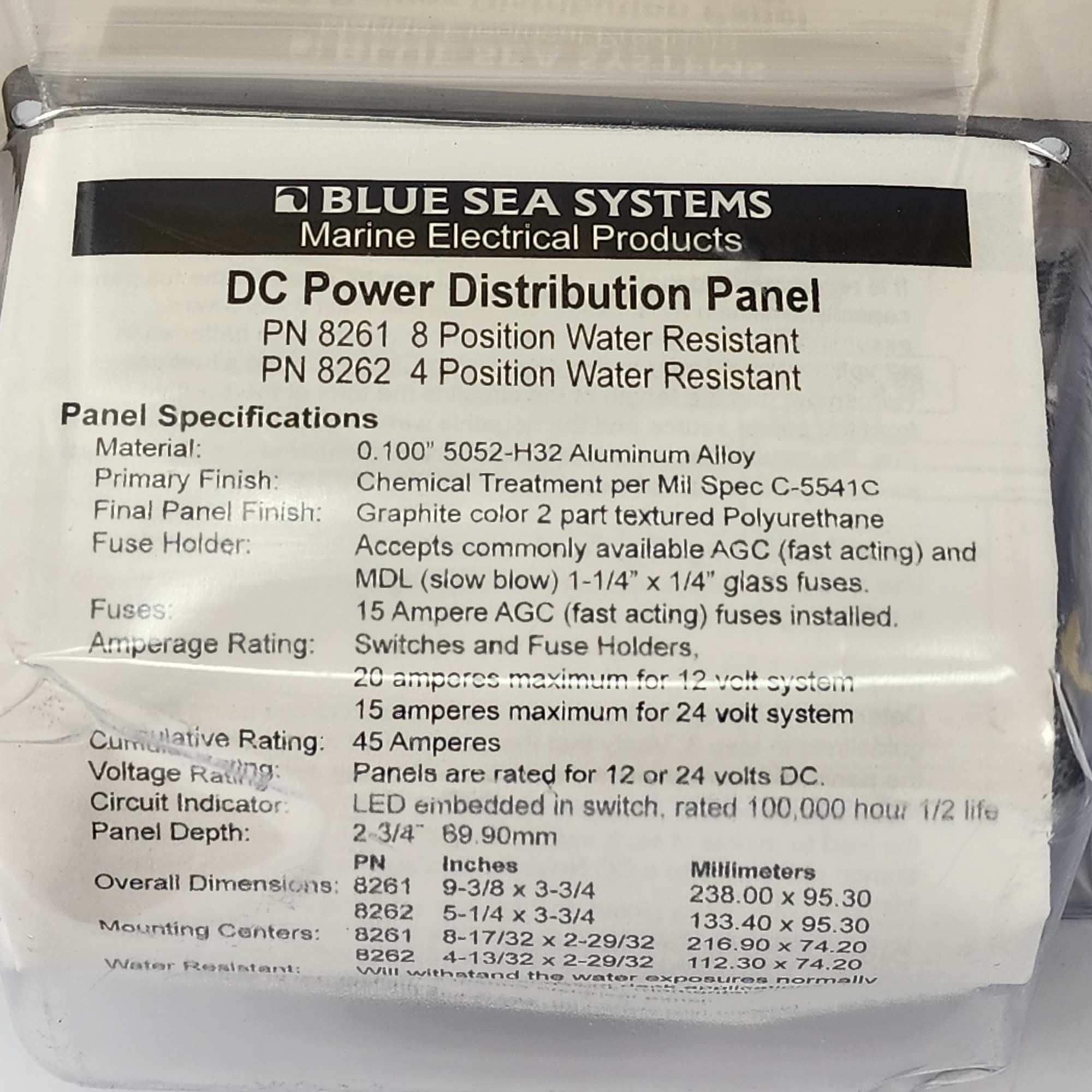 Blue Sea Systems 8262 Contura Water Resistant 4-Position 12VDC Panel ...