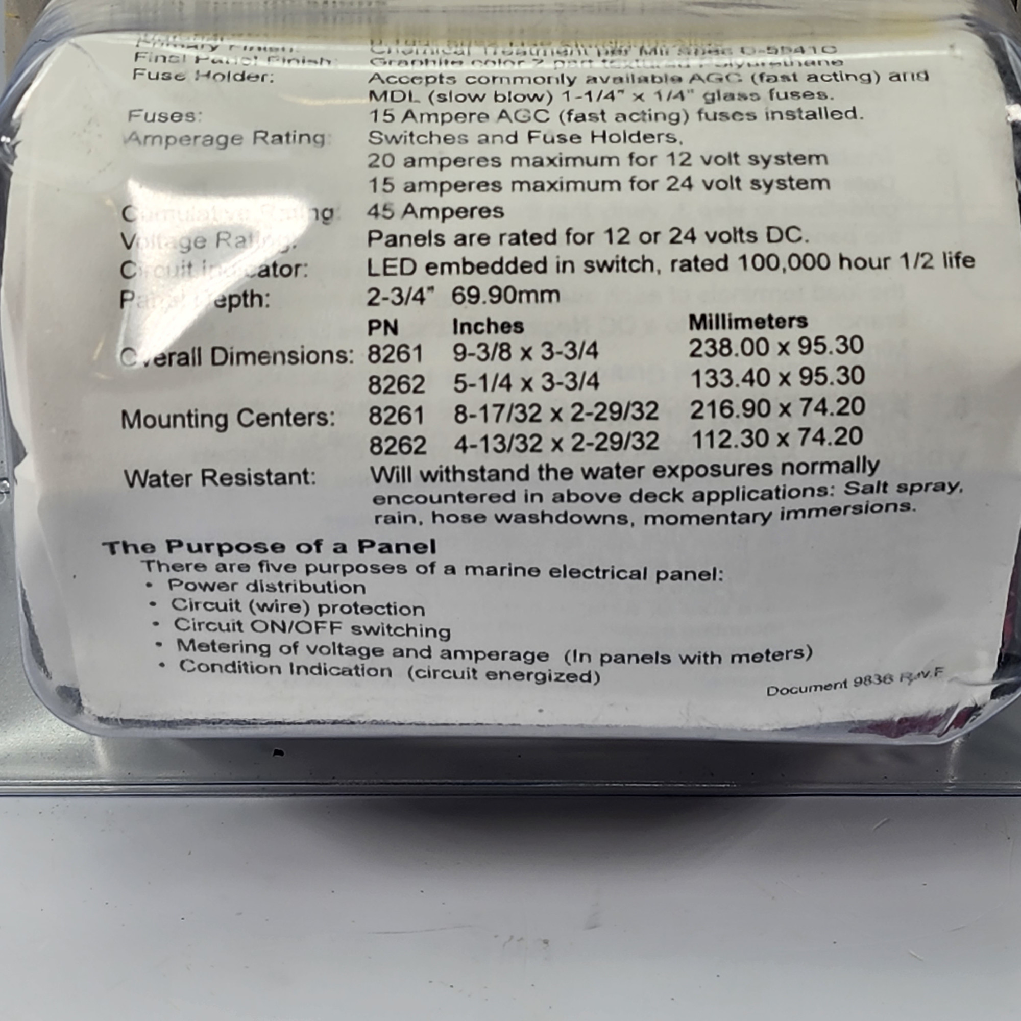 Blue Sea Systems 8262 Contura Water Resistant 4-Position 12VDC Panel ...