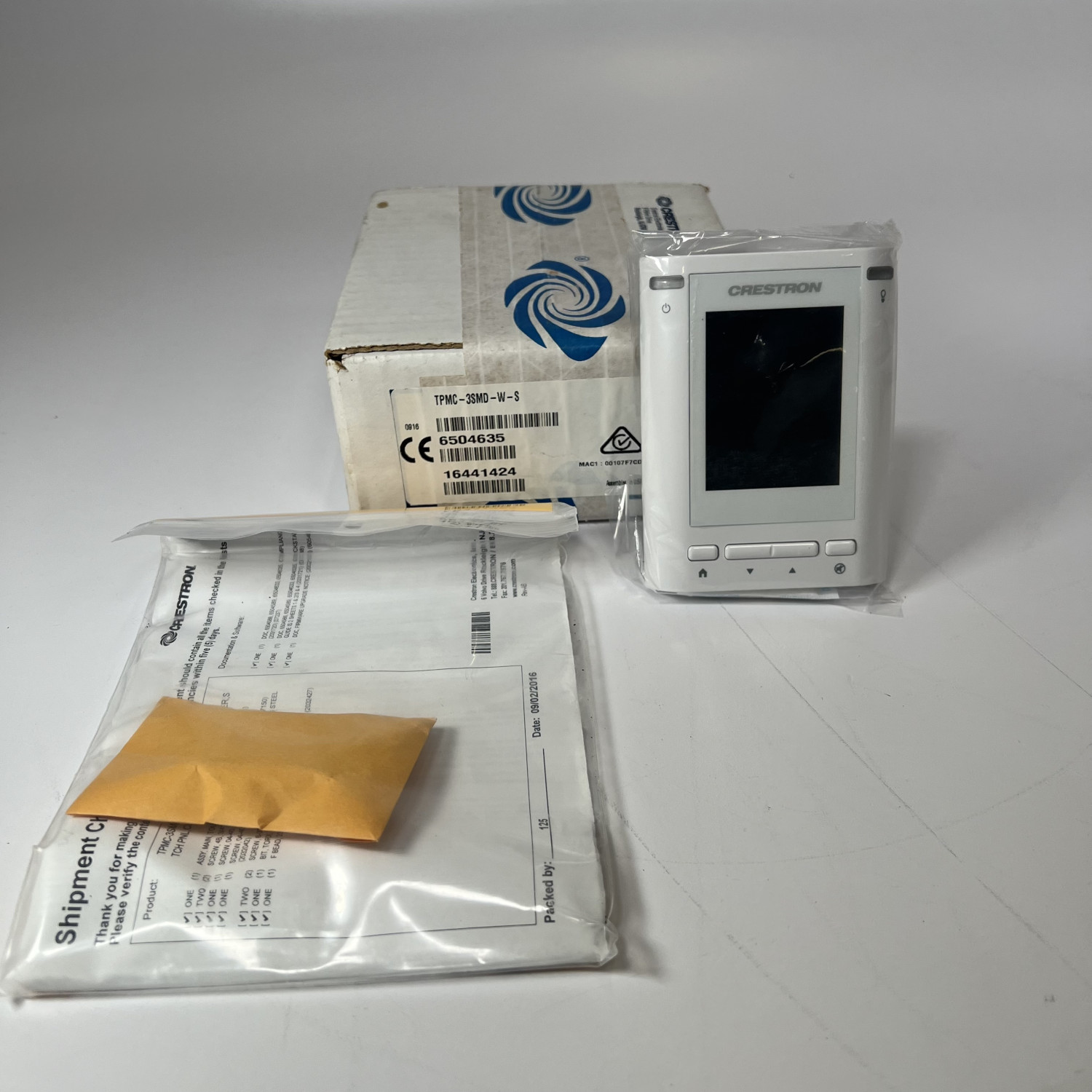 Crestron TPMC-3SMD-W-S White 2.8" Designer Wall Mount Touch Panel - Max ...