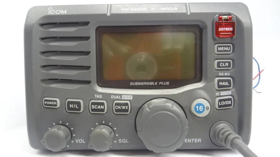 Icom IC-M504 Submersible Marine Fixed Mount VHF Radio Transceiver Unit ...