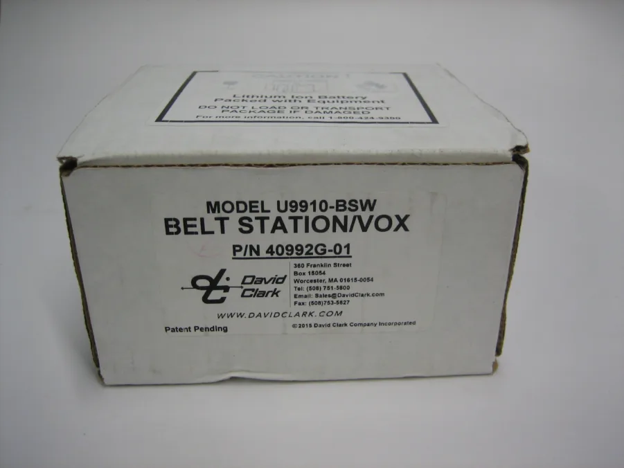 David Clark U9910-BSW Wireless Intercom Belt StationVOX - Never Used ...