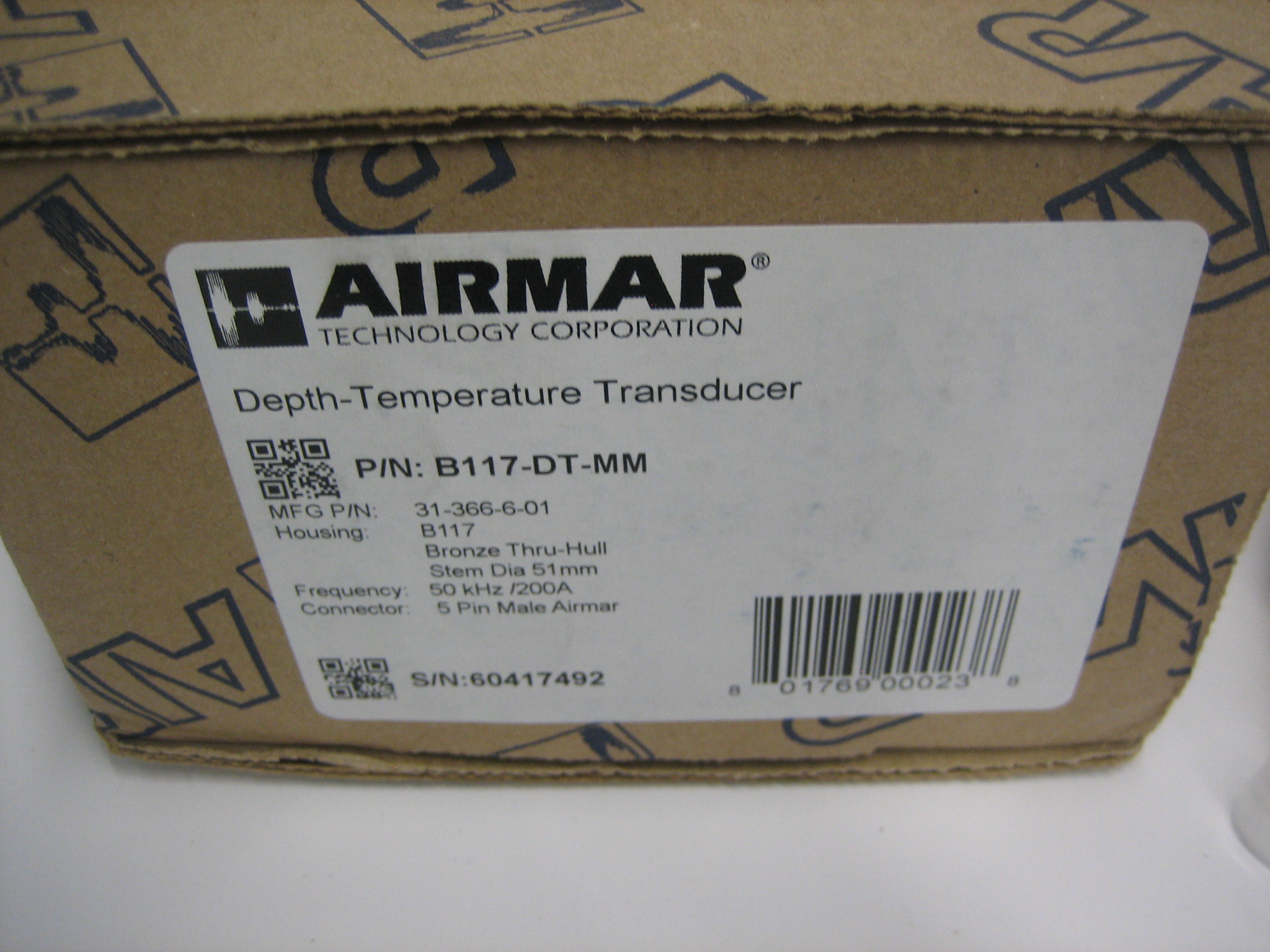 Airmar Raymarine B117-DT-RAY 0 Degree Low Profile Thru Hull for DSM300 ...