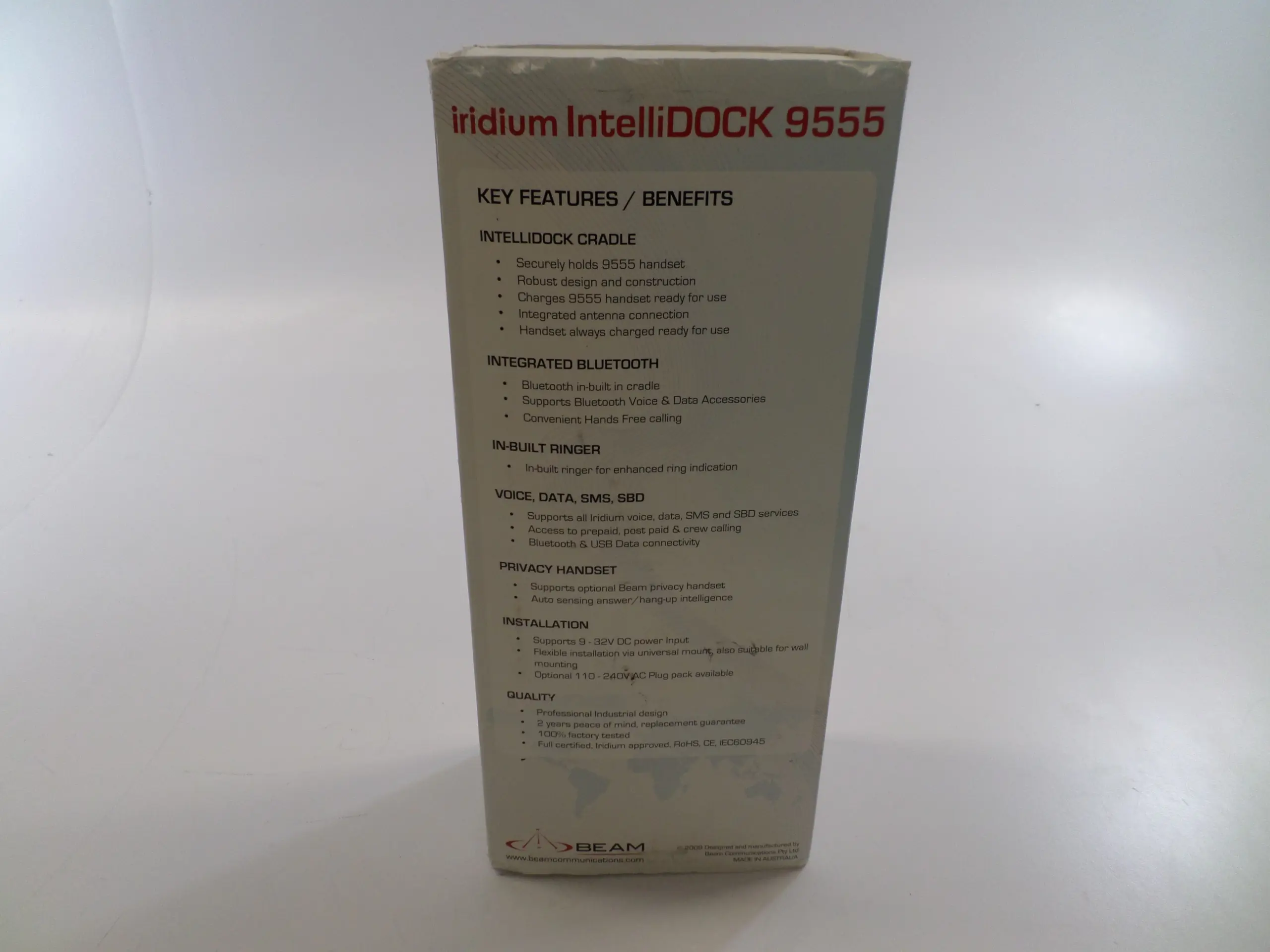 Beam IntelliDOCK 9555 Docking Station For Iridium 9555 Satellite Phone ...