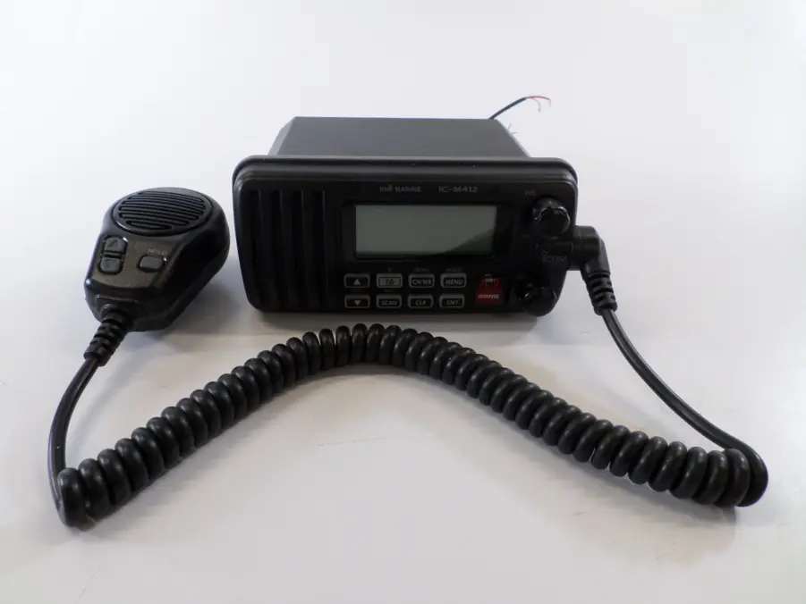 Icom IC-M412 Submersible VHF Marine Radio Transceiver Unit w/ HM-164B ...