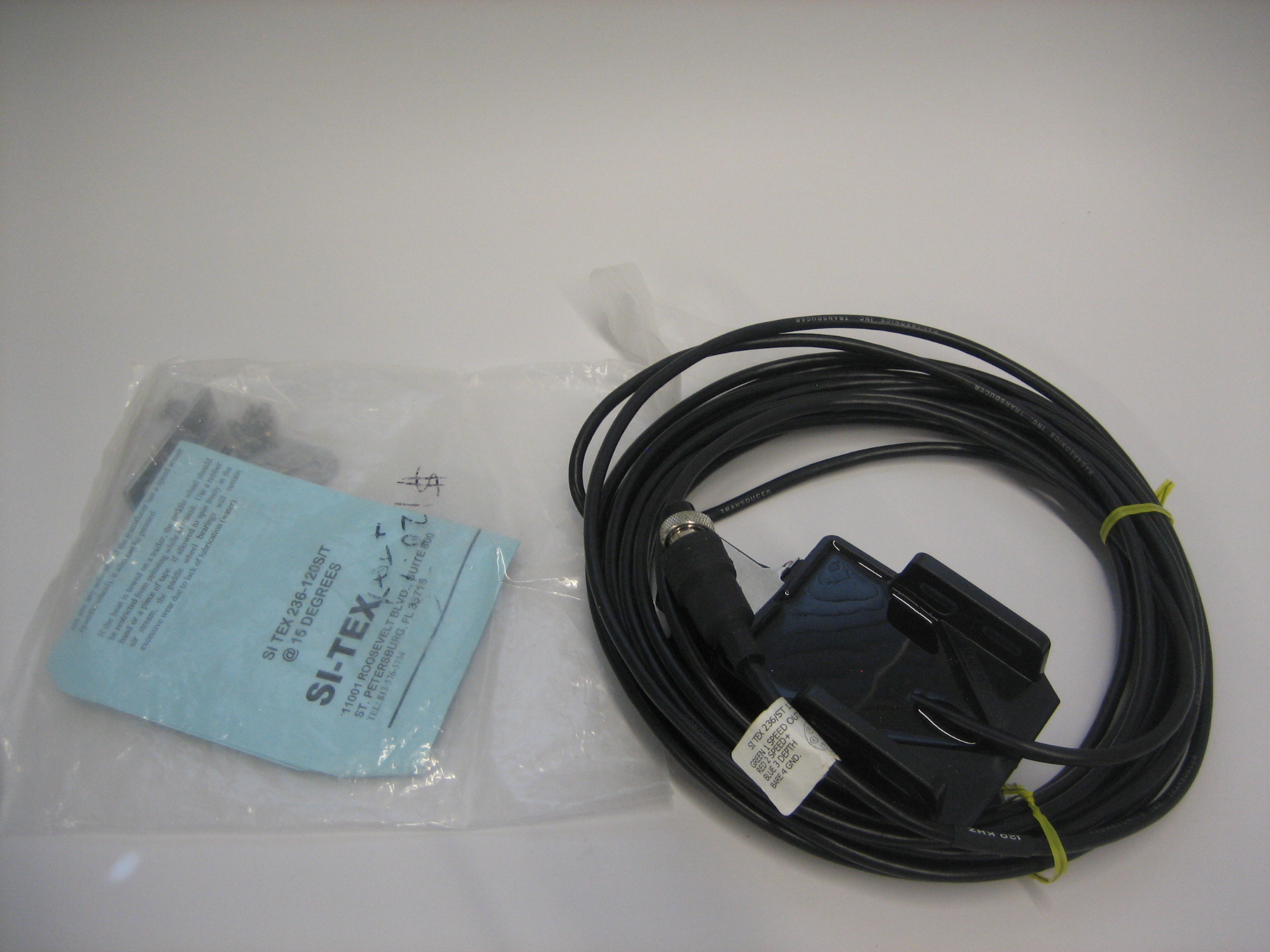 Sitex 236-120ST Transom Mount 120 kHz Transducer w/8 Pin Fuji Connector ...