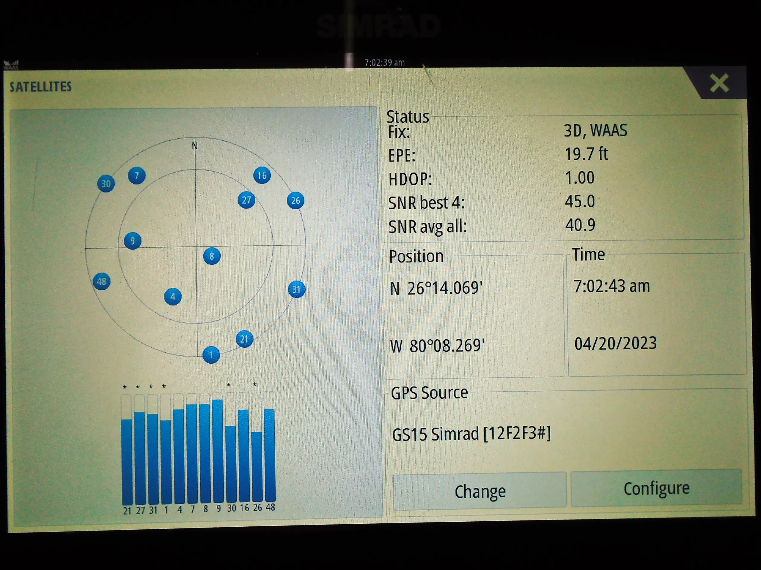 Simrad GS-15 GPS Antenna – NMEA2K 6 Foot Drop Cable – Tested Working ...
