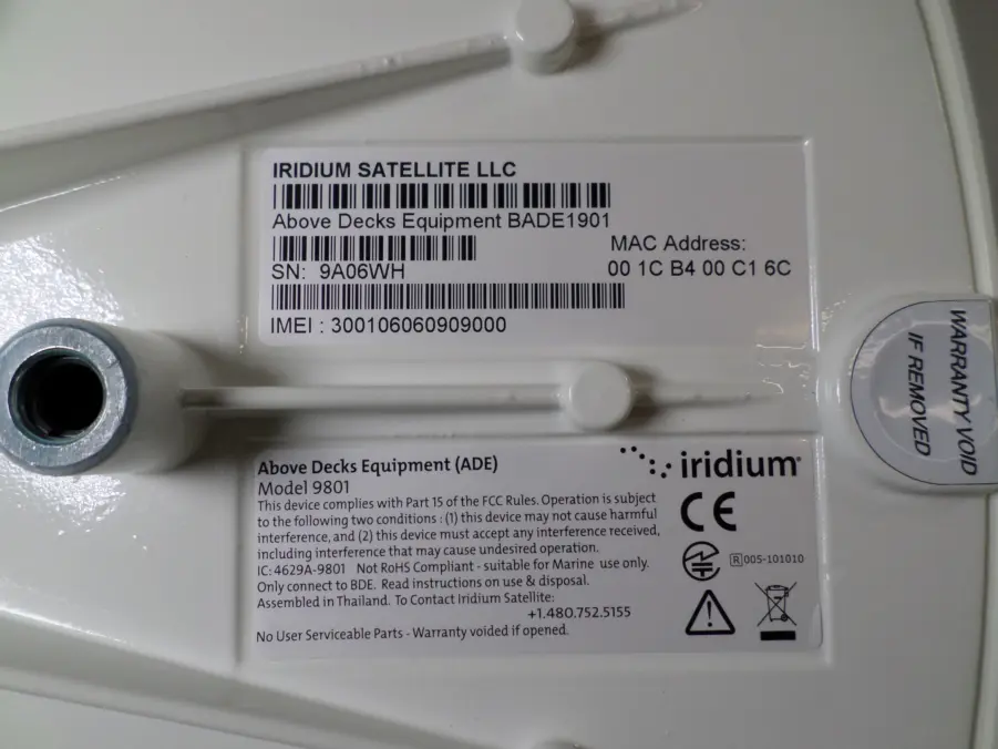 Iridium Pilot Terminal 9801 Above Decks Unit - New, Open Box - Max ...