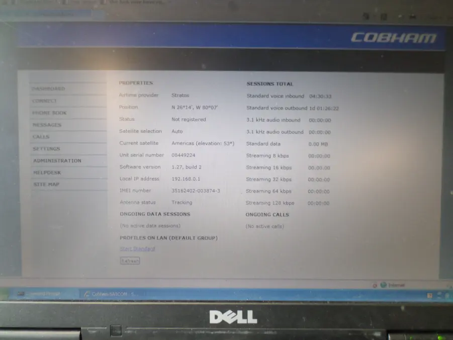 Sailor KVH FB250 Inmarsat FleetBroadband Working Antenna TT-3050A - Max ...