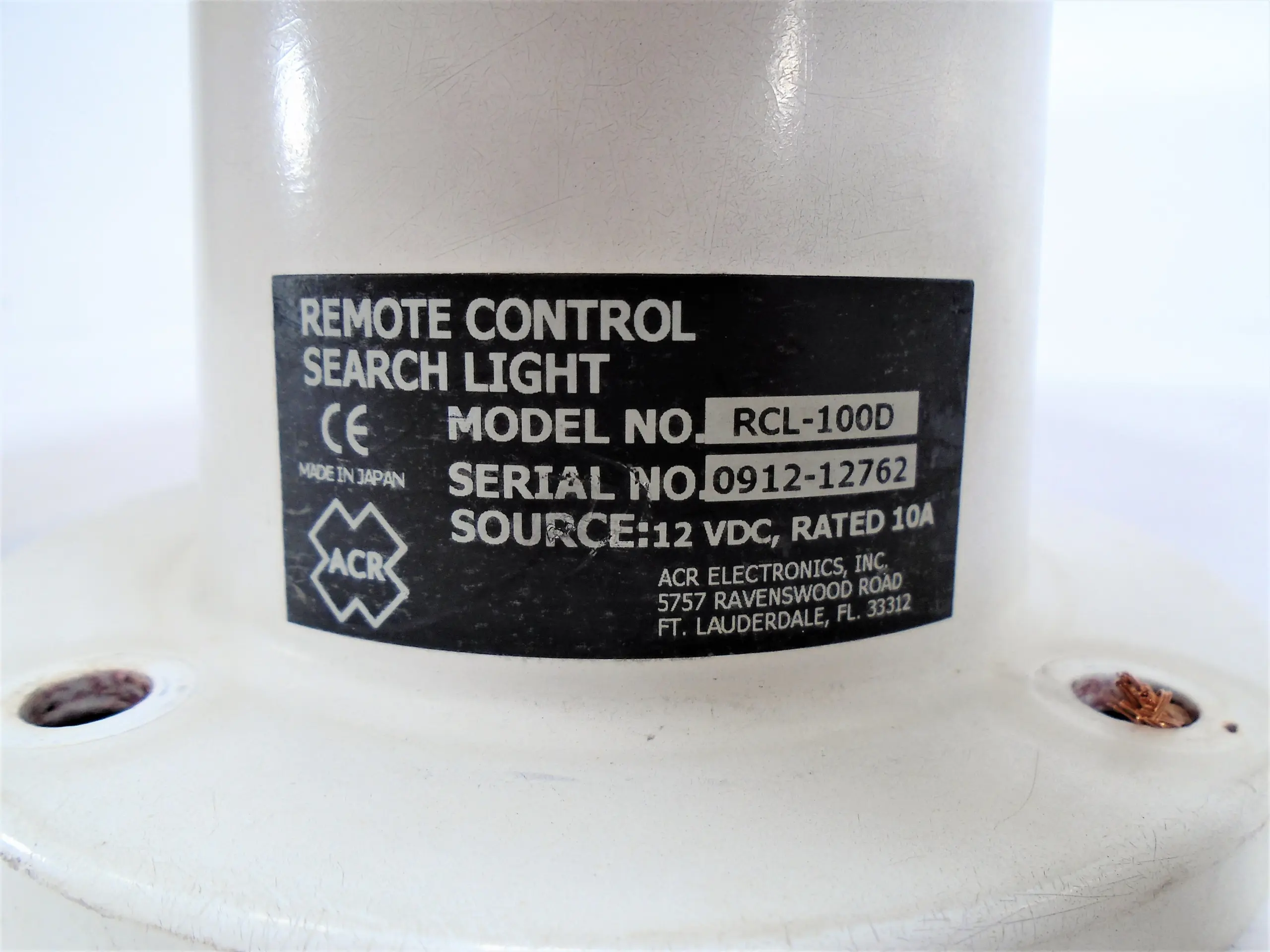 ACR RCL-100D Remote Control 12V Search Light -TESTED GOOD! - Max Marine ...