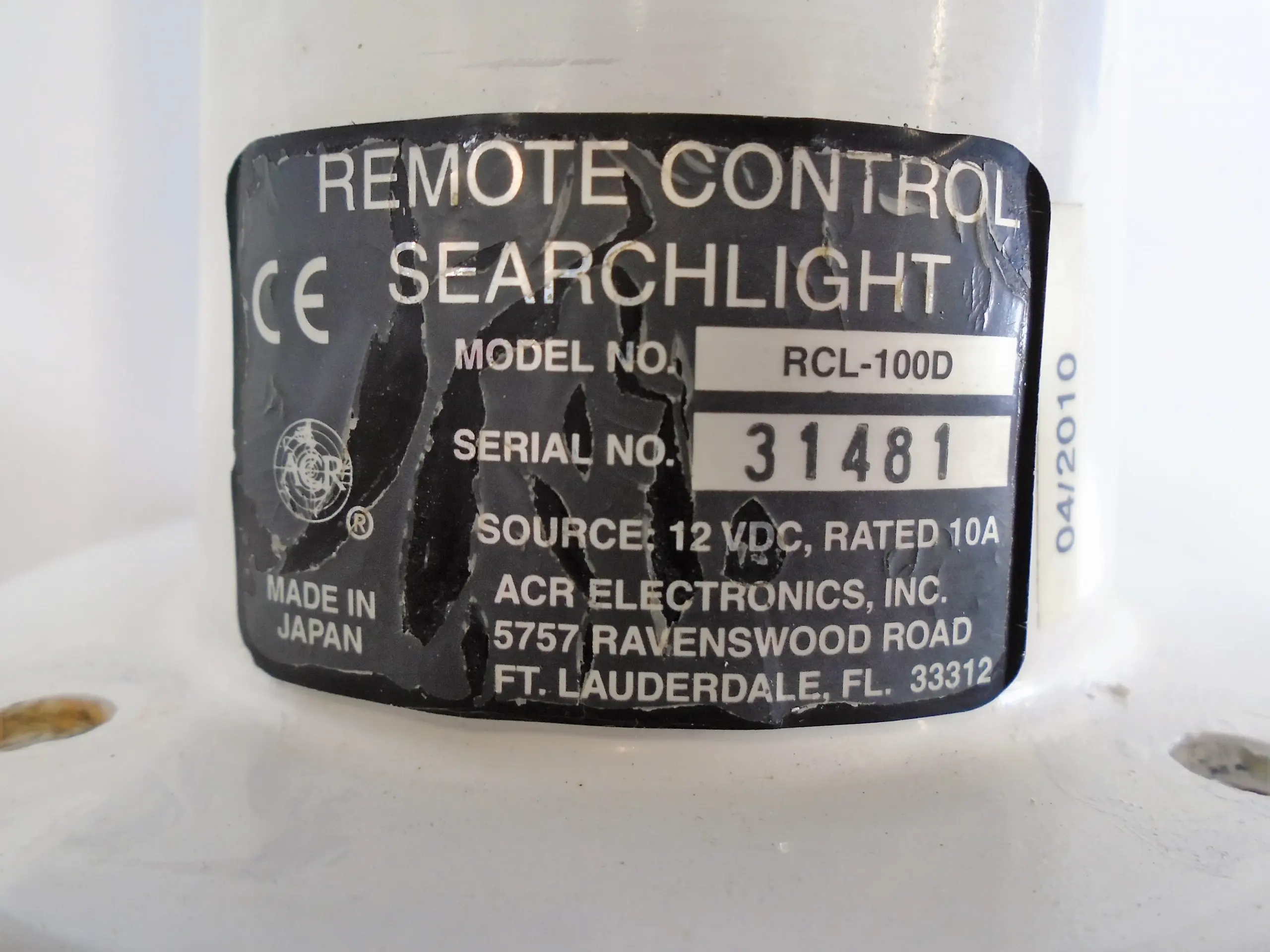 ACR RCL-100D Remote Control Search Light 12V TESTED GOOD! - Max Marine ...