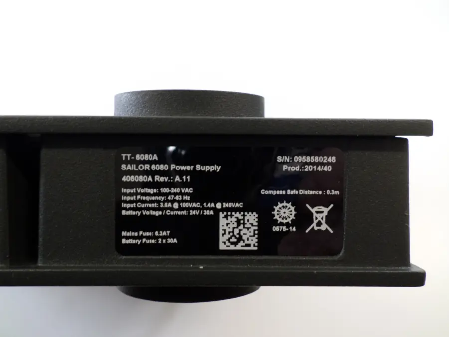 Cobham SAILOR TT-6080A AC-DC Power Supply Thrane And Thrane 406080A ...