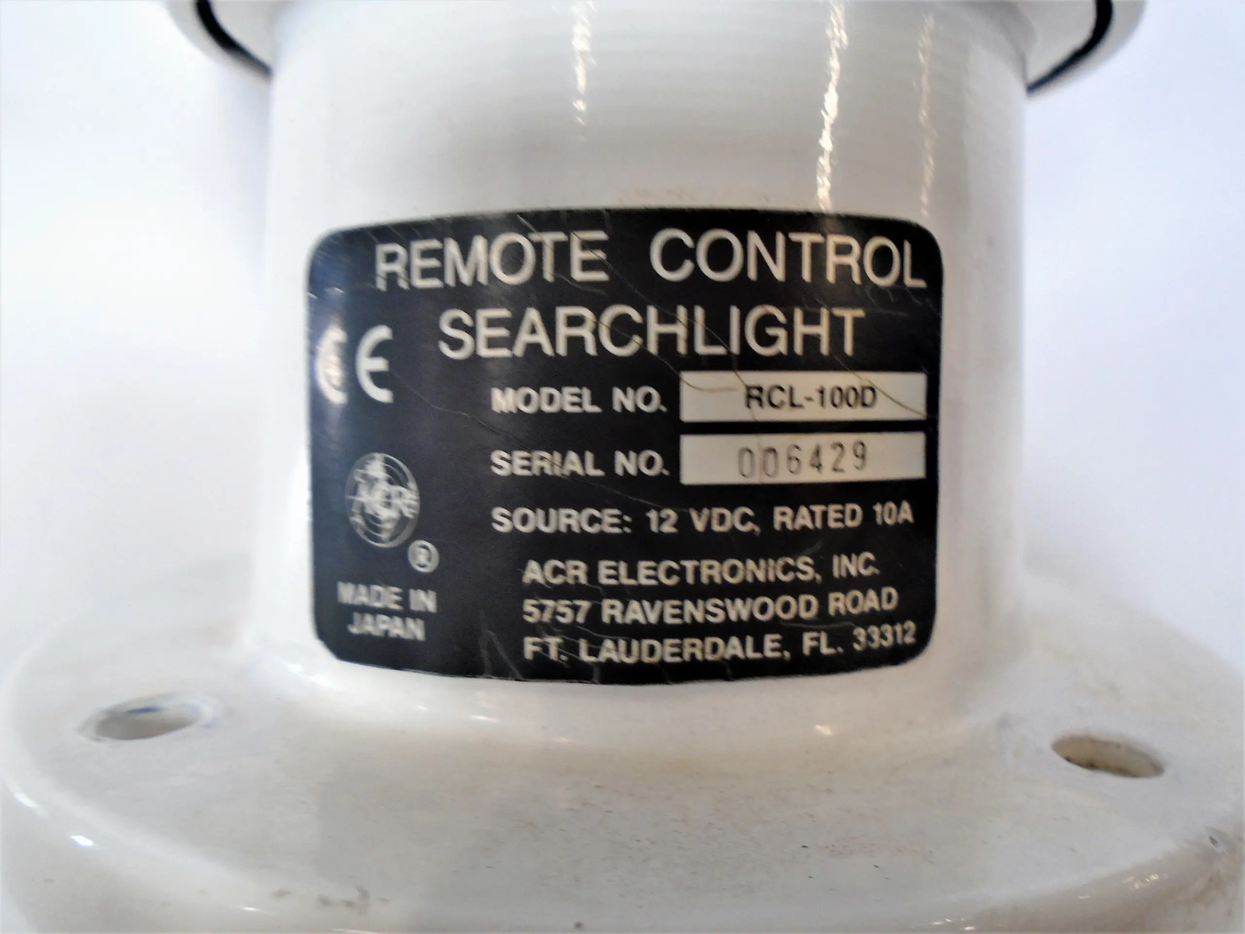 ACR RCL-100D Remote Control Search Light -12V- TESTED GOOD! - Max ...