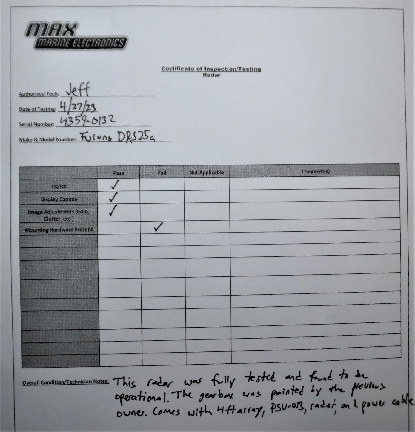 Furuno - DRS25A - UHD Open Array - Digital RADAR ADD-ON - 4 ft Array ...