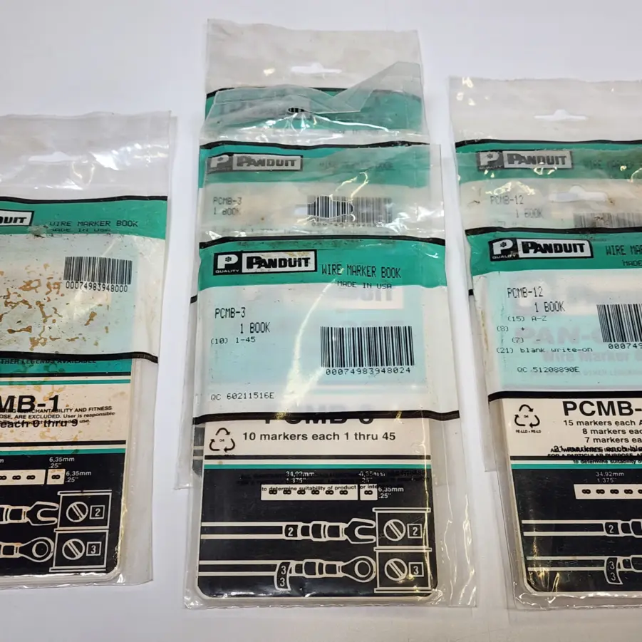 (Lot of 12) Panduit Wire Marker Books - PCMB-1/PCMB-3/PCMB-12/PCMB-13 ...