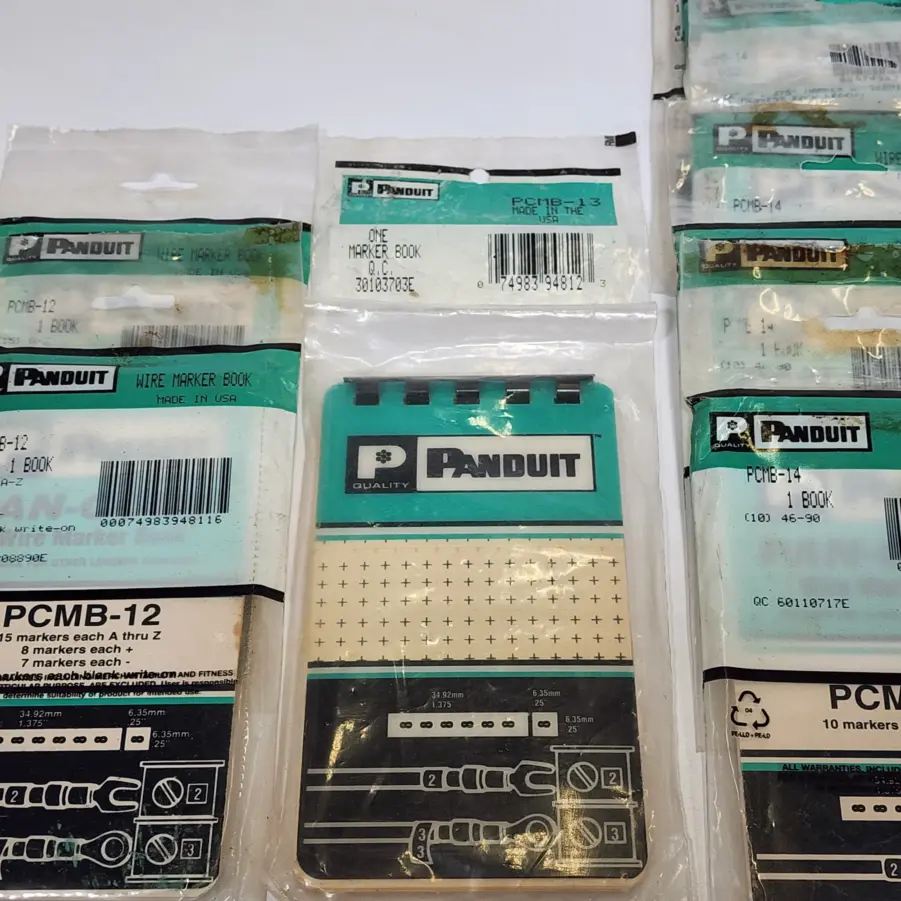(Lot of 12) Panduit Wire Marker Books - PCMB-1/PCMB-3/PCMB-12/PCMB-13 ...