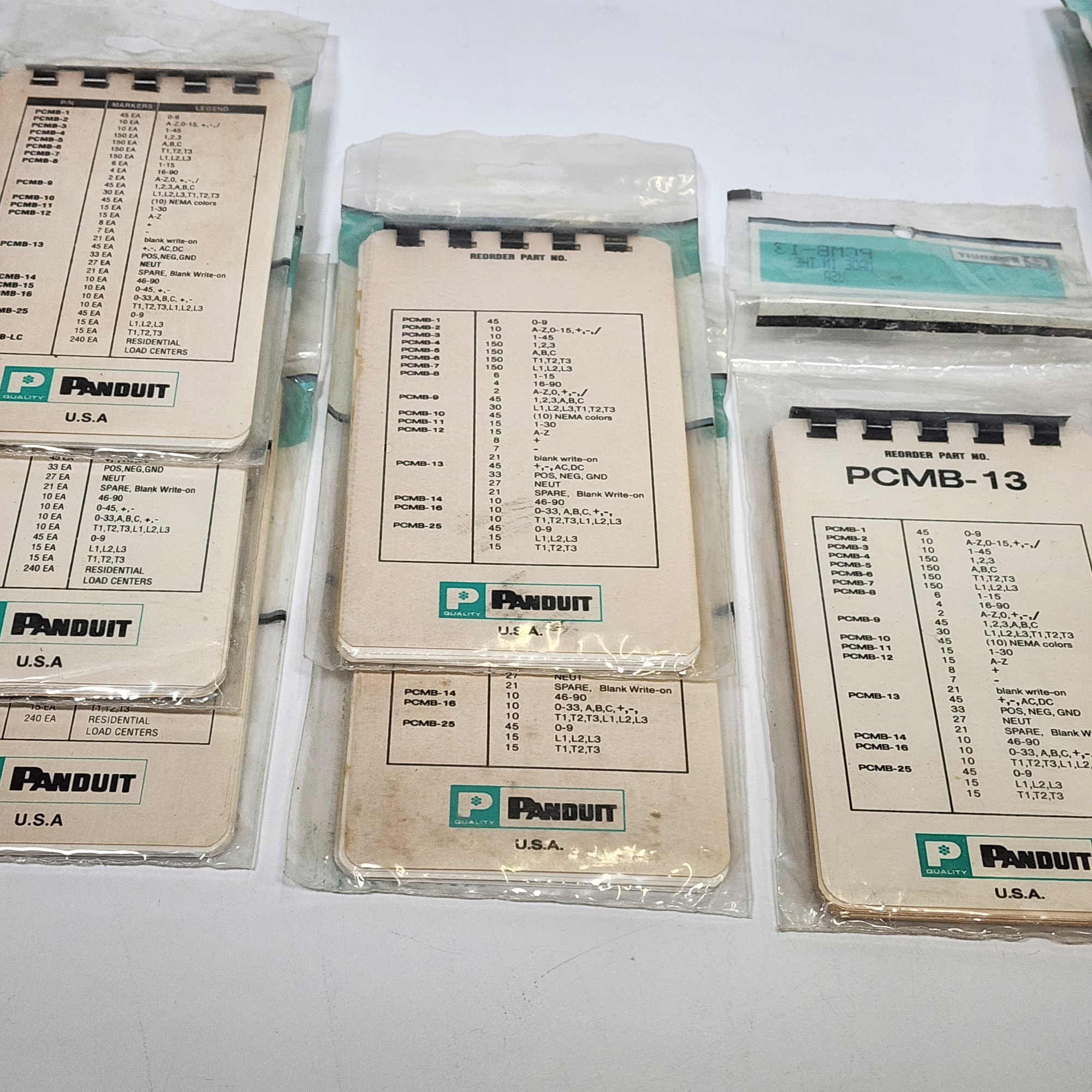 (Lot of 12) Panduit Wire Marker Books - PCMB-1/PCMB-3/PCMB-12/PCMB-13 ...