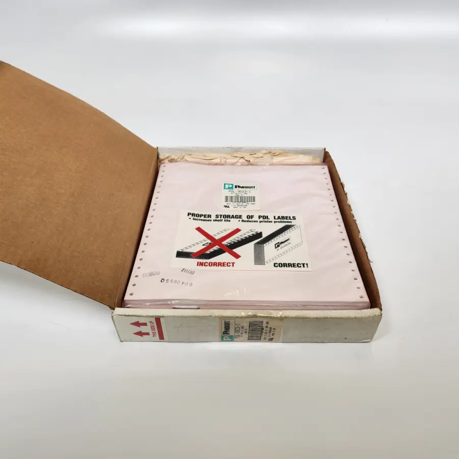 Panduit PDL-3523-1 Dot-Matrix Self-Laminating Label 1.50" x 2.25" Vinyl ...