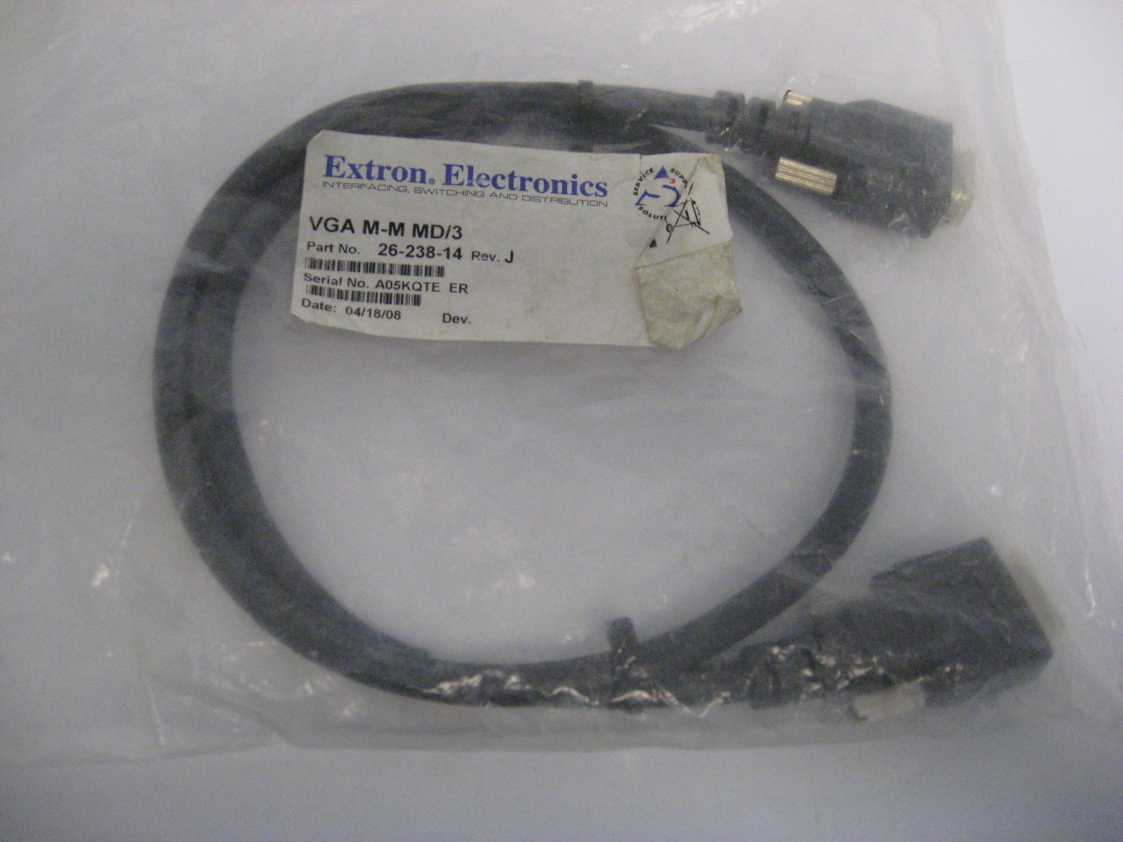 Extron 3Ft VGA M-M MD 26-238-14- Male to Male VGA Cables - Free ...
