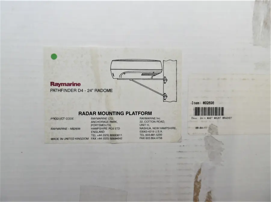 Raymarine Radar Mast Mount f/18" or 24" Domes RD218 RD418D RD424HD ...