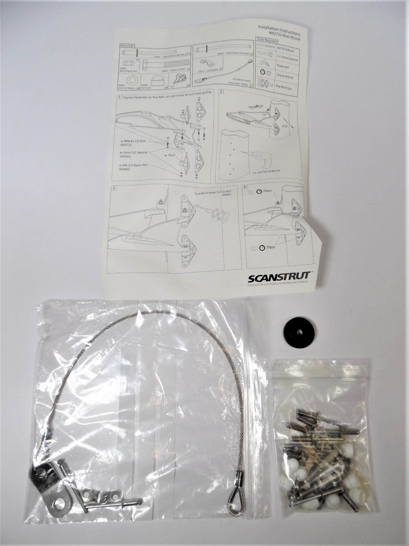 Raymarine Radar Mast Mount f/18" Domes RD218 RD418D RD418HD - Max ...