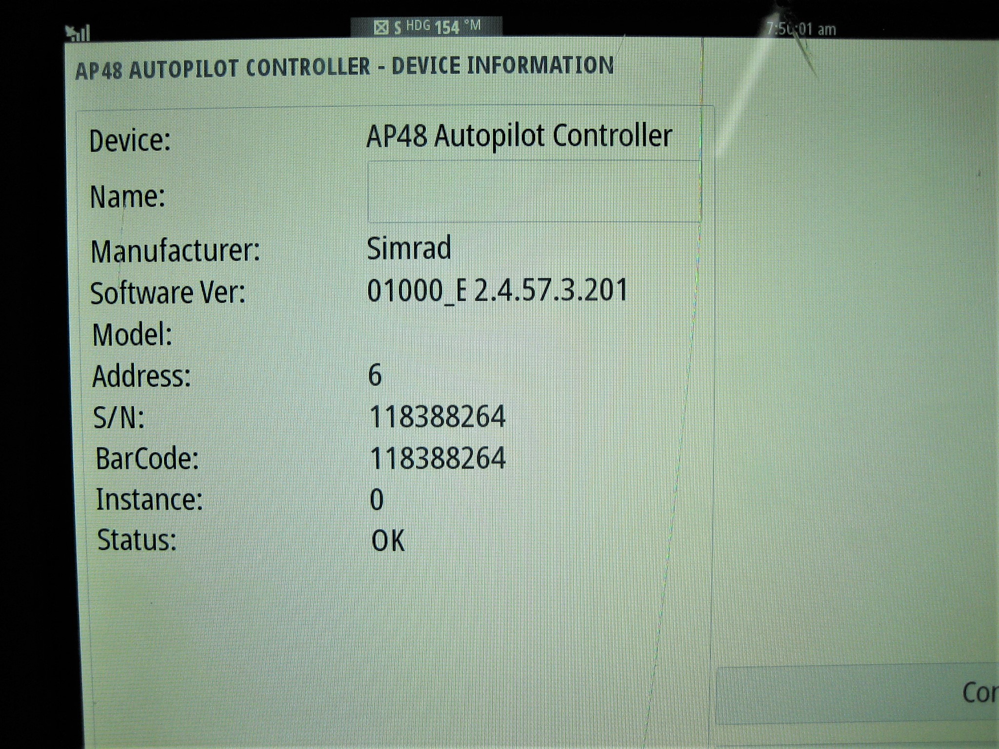 Simrad AP48 Autopilot Control Head/000-13894-001 - Max Marine Electronics