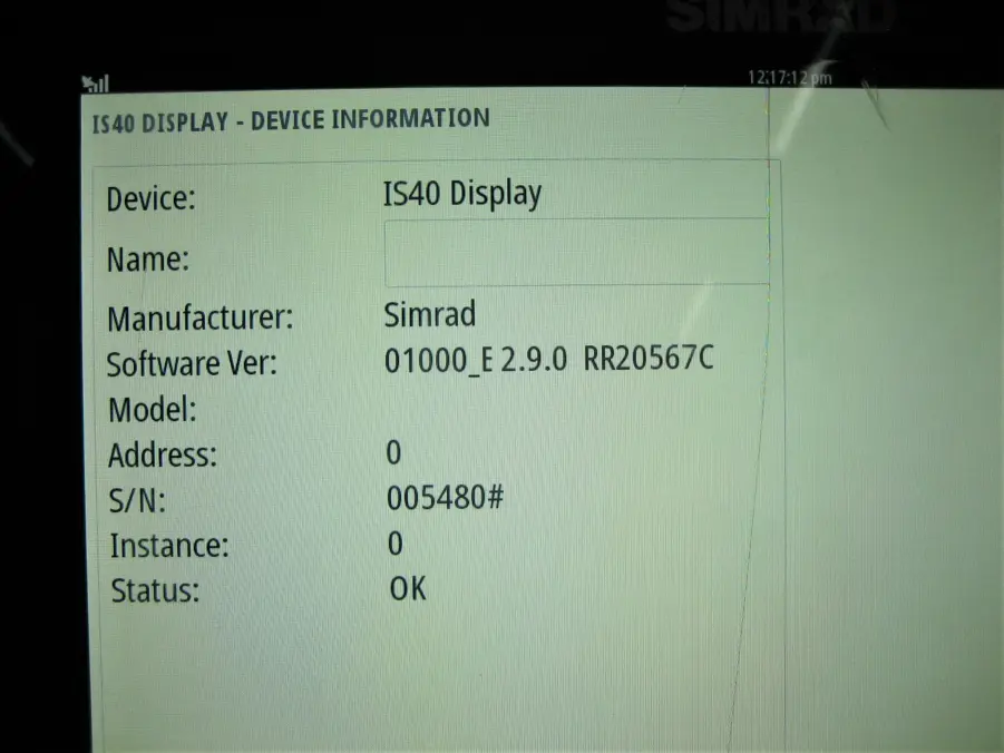 Simrad/Navico IS40 (B&G Triton) NMEA2000 Full Color Digital Instrument ...