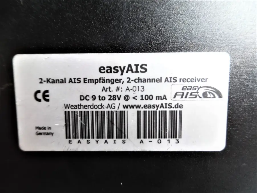 Weatherdock AG - easyAIS - 2 Channel AIS Receiver - TESTED - RECEIVER ...